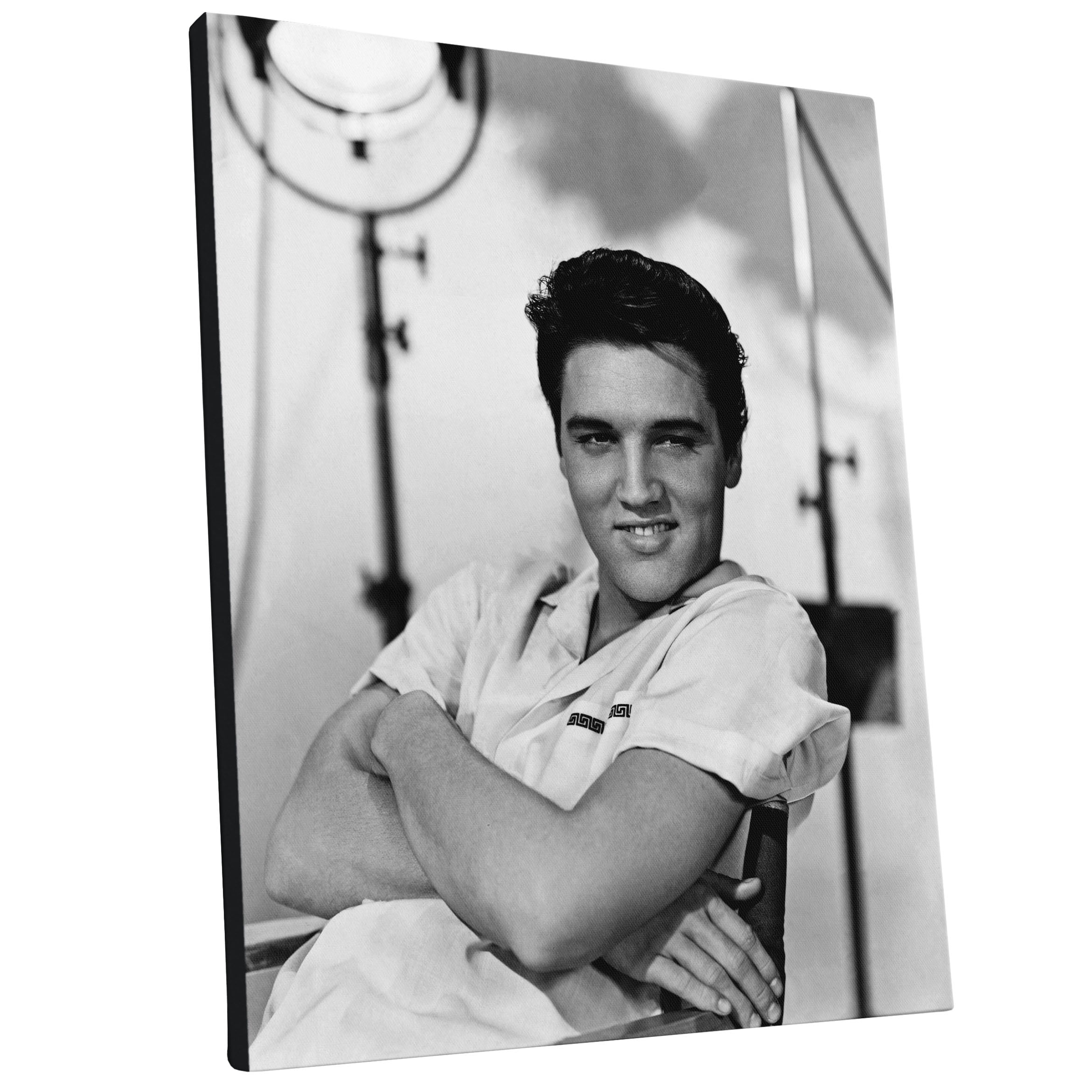 Candid Portrait Of Elvis Presley Smiling In Studio Chair, 16X20 Canvas ...