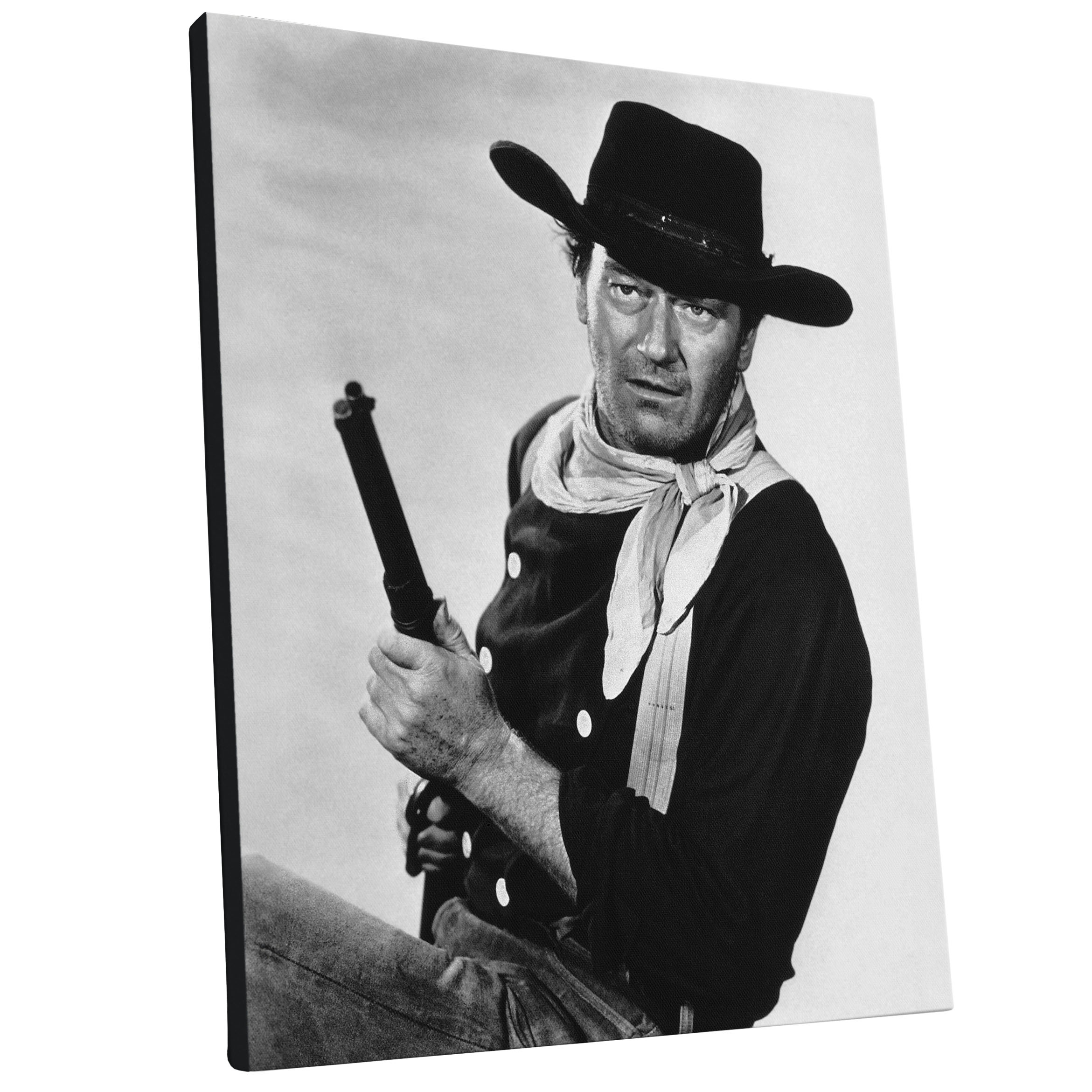 Candid Portrait Of John Wayne With Gun In The Searchers, 16X20 Canvas ...