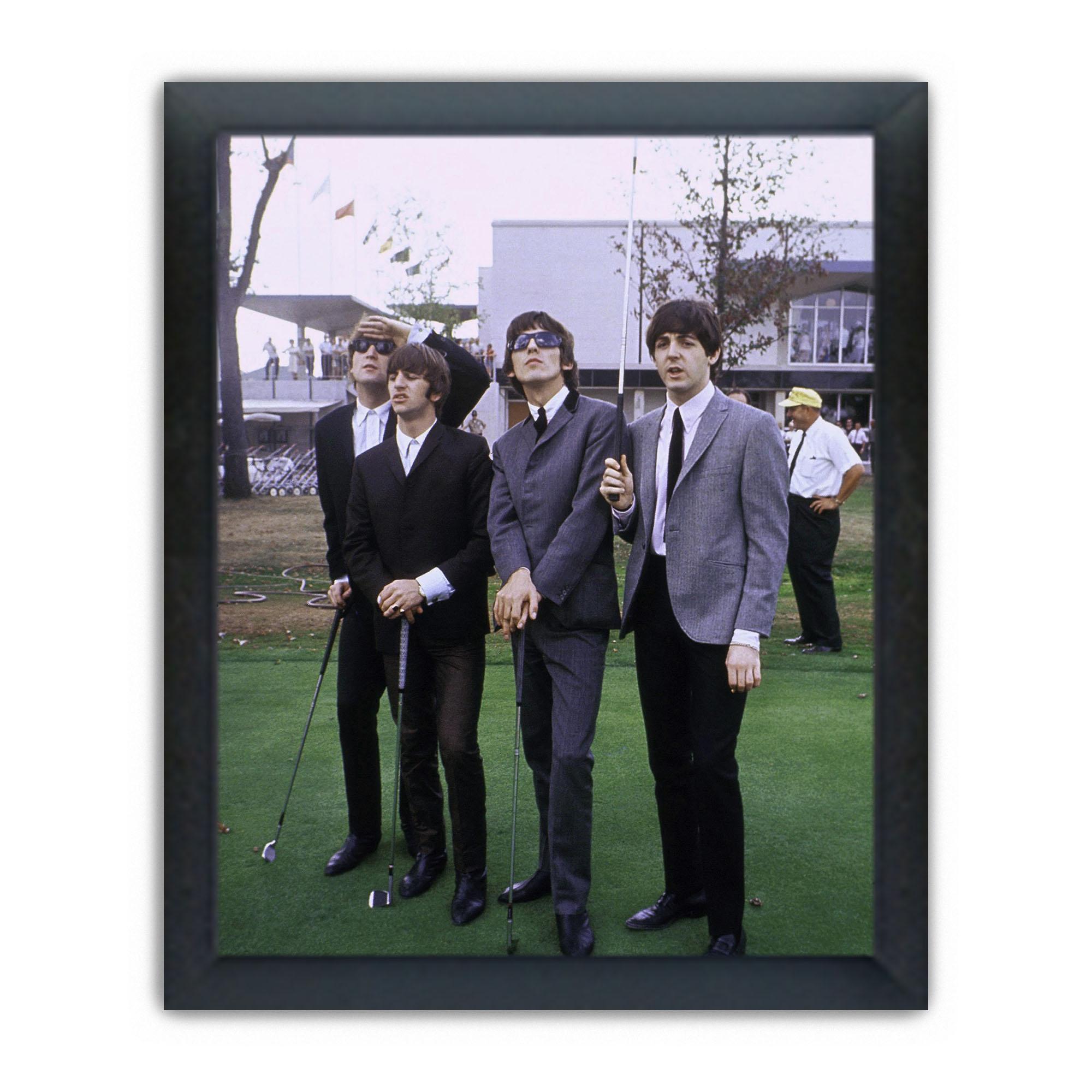 Candid Portrait Of The Beatles Golfing, 11X14 Framed Photo By Globe ...