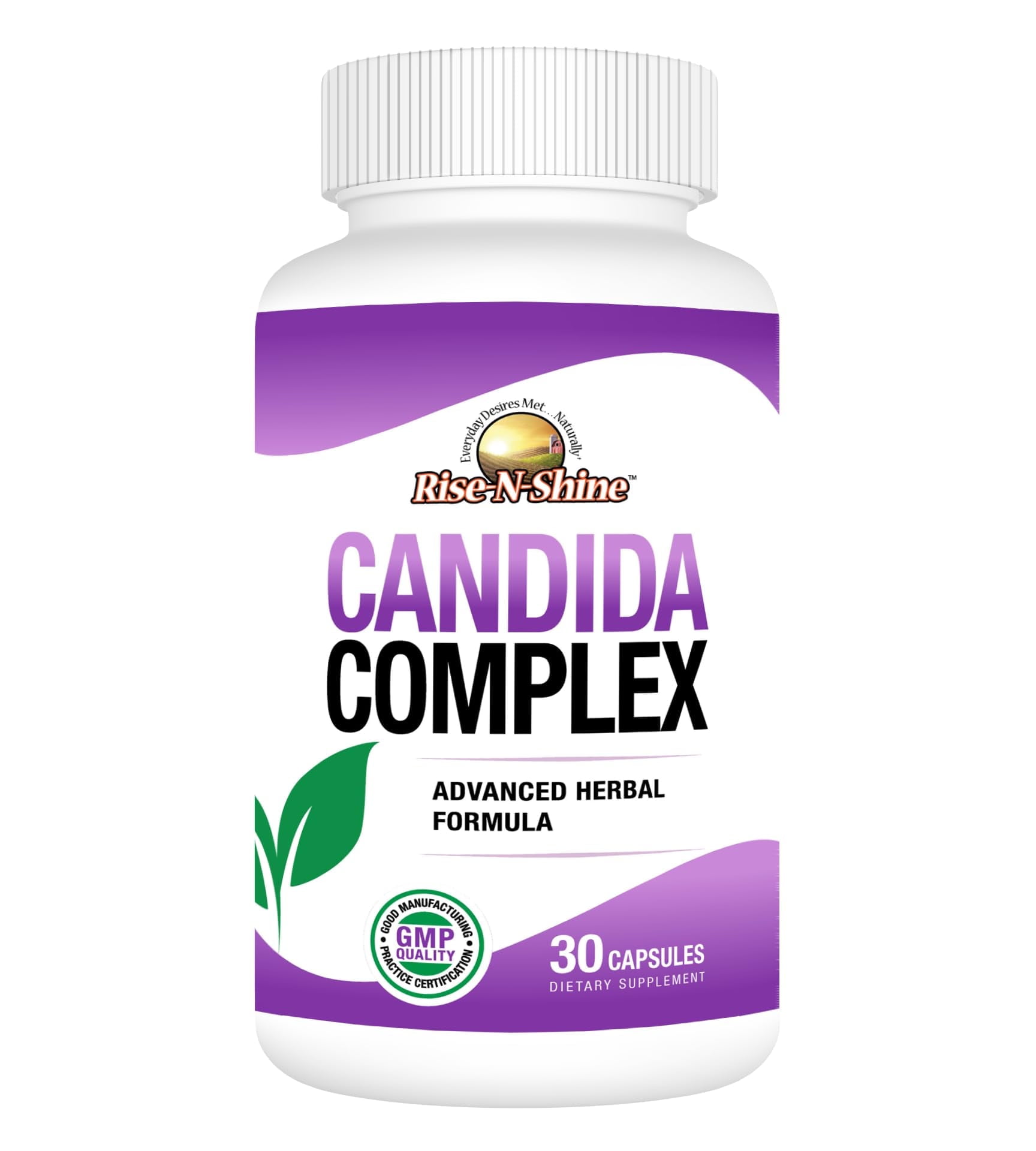 Rise-N-Shine Candida Complex, Yeast Cleanse, Caprylic Acid, Aloe Vera ...