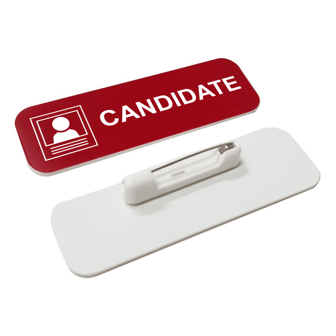 Candidate 1 x 3" Name Tag/Badge, Red, (3 Pack) - Walmart.com