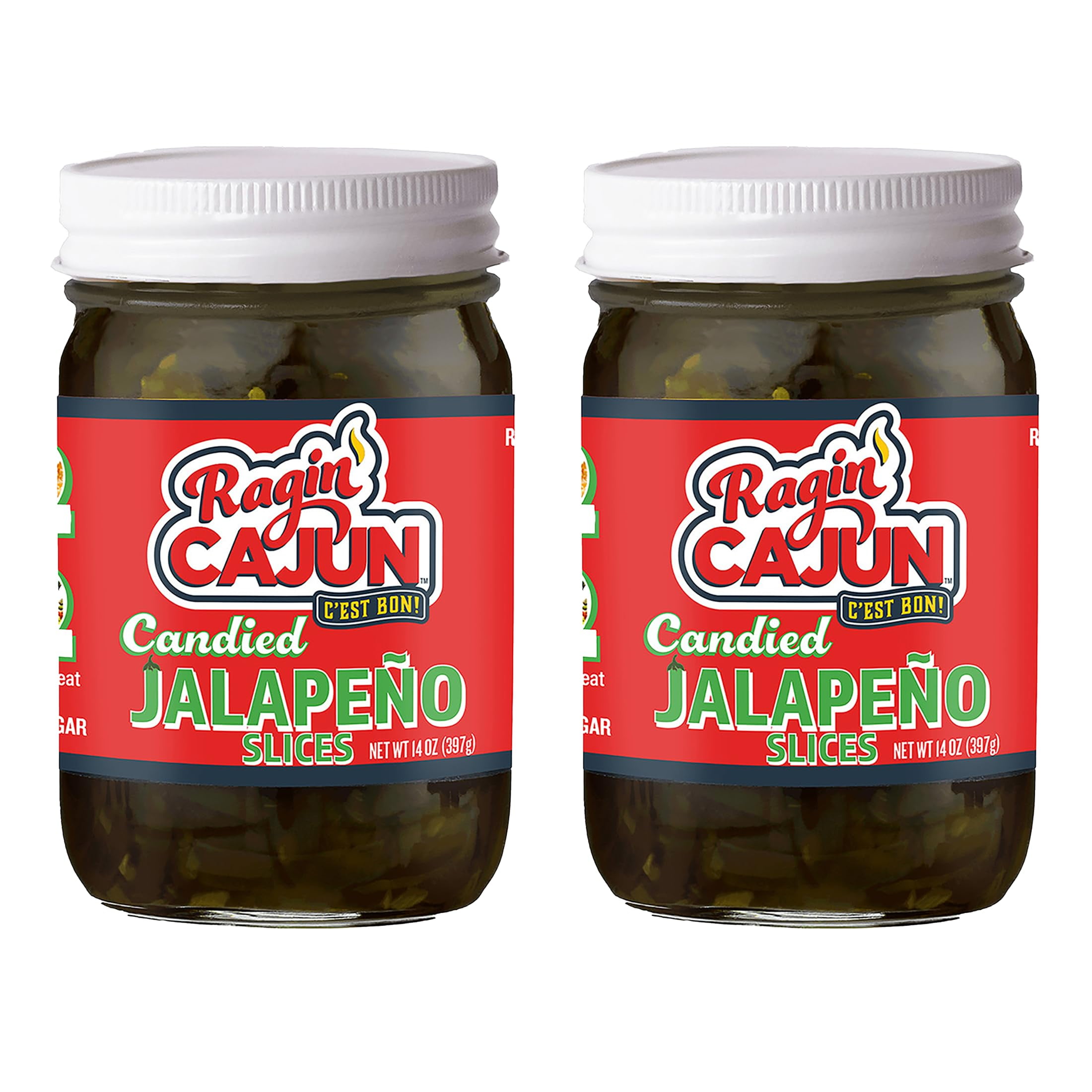Candied Jalapeño Slices 12 fl oz KKS1 Ragin' Cajun Sweet and Spicy ...