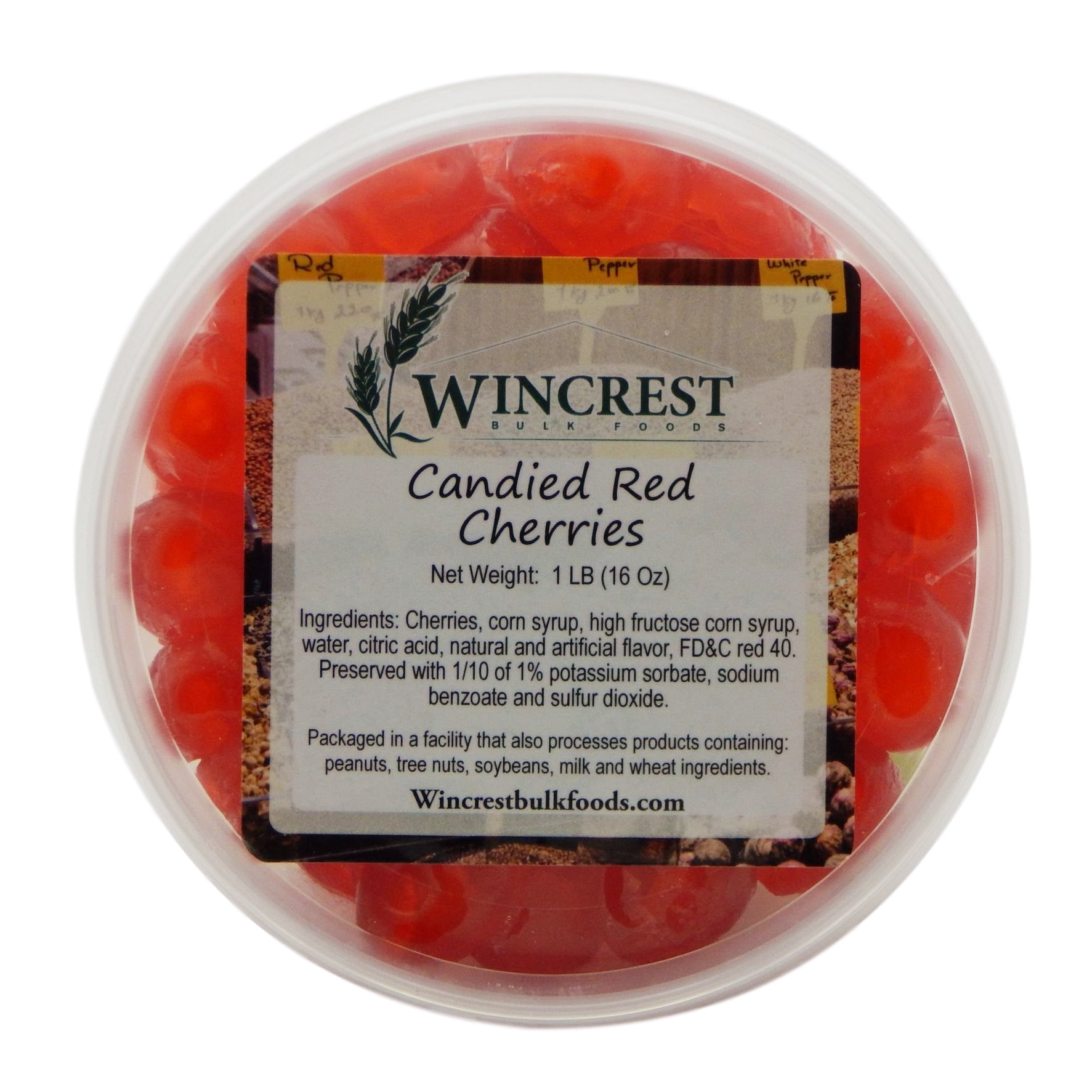 Candied Red Cherries ~ 1 Pound Tub - Walmart.com