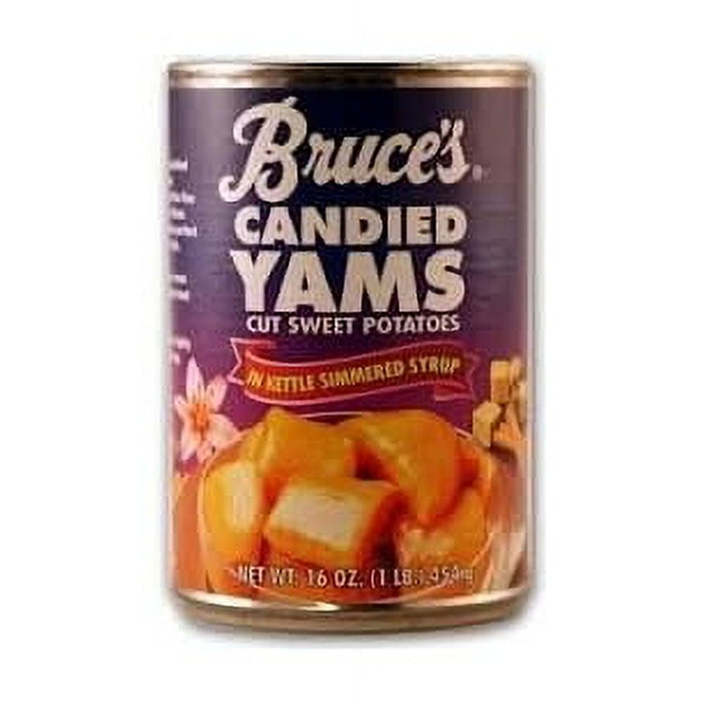 Candied Yams in Kettle Cooked Syrup 16oz Can (Pack of 12) Cut Sweet ...