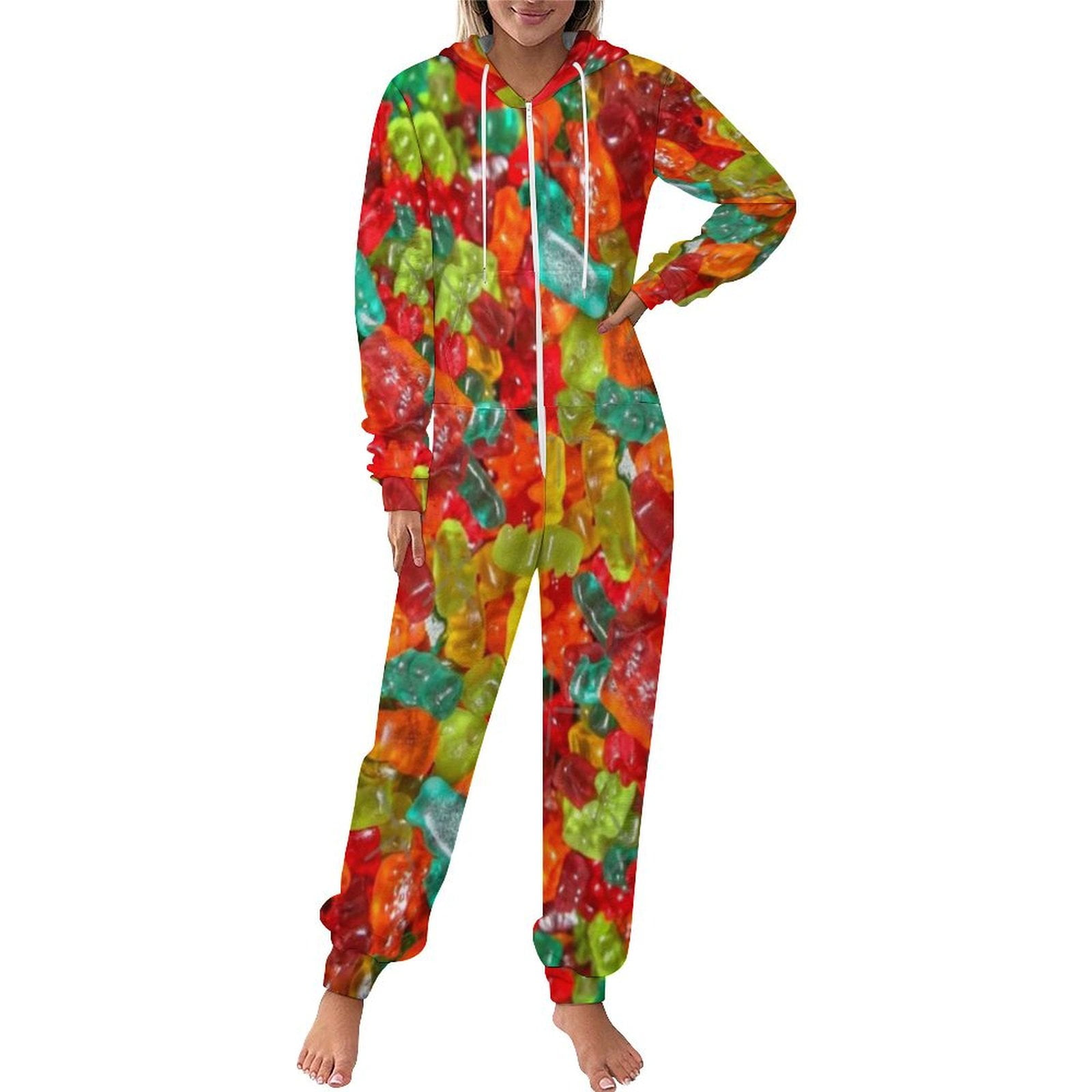 Candies,sugar, Gummy Plush Jumpsuits Pajamas Men Women Plush Pajamas ...