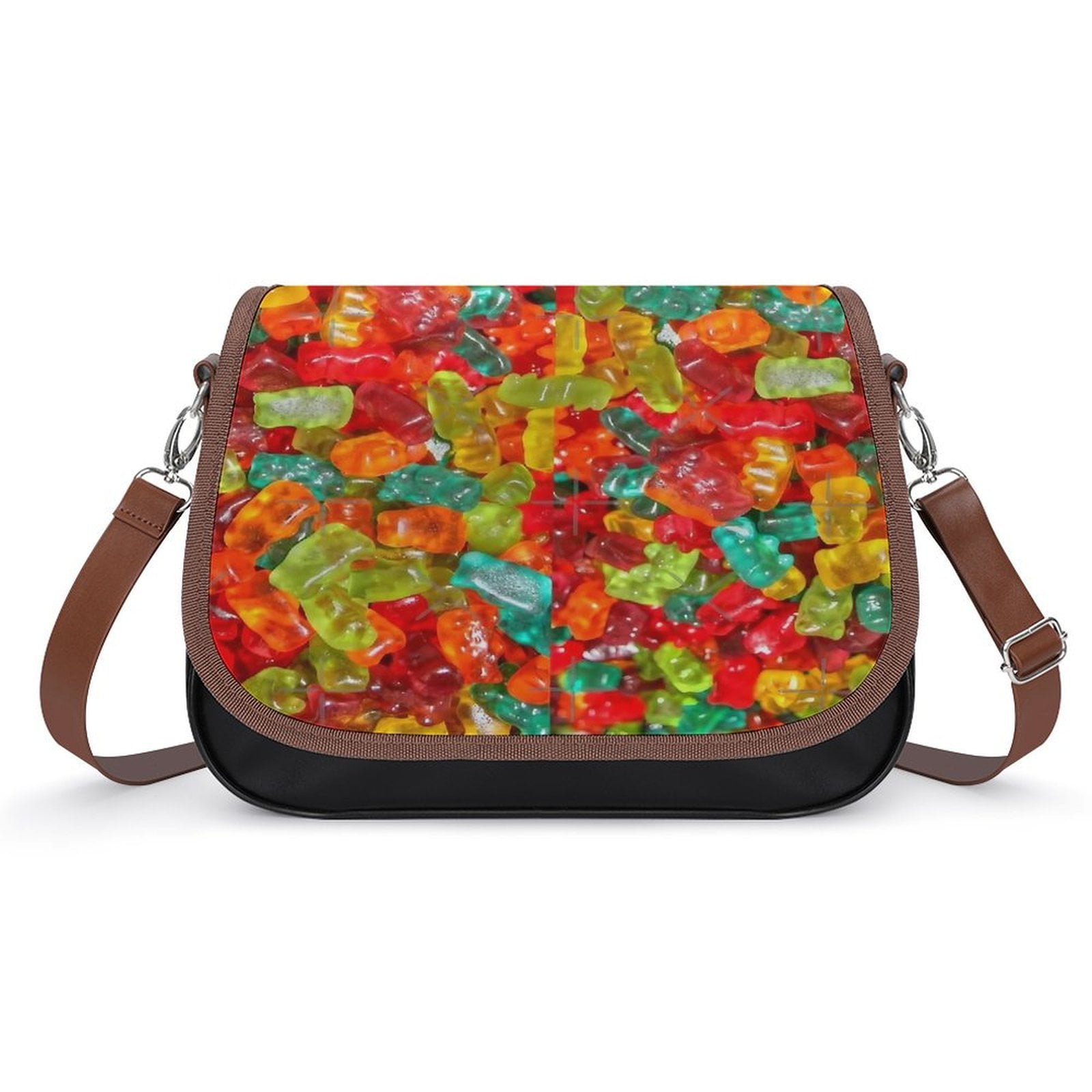 Candies,sugar, Gummy Printed Shoulder Crossbody Bag Women Leather Hobo ...