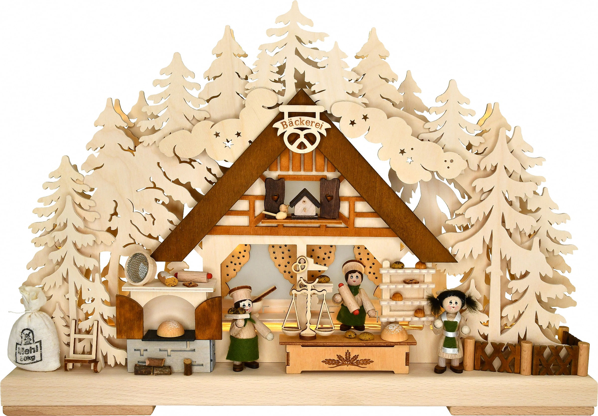 Candle Arch Bakery with LED Lighting Length 43 cm / 17 inch by Ratags ...