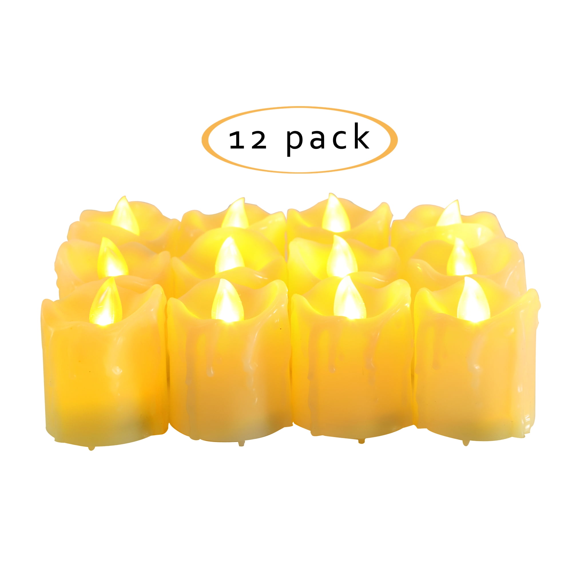 Candle Choice Flameless LED Battery Operated Votive Candles 1.5"(D)x2 ...