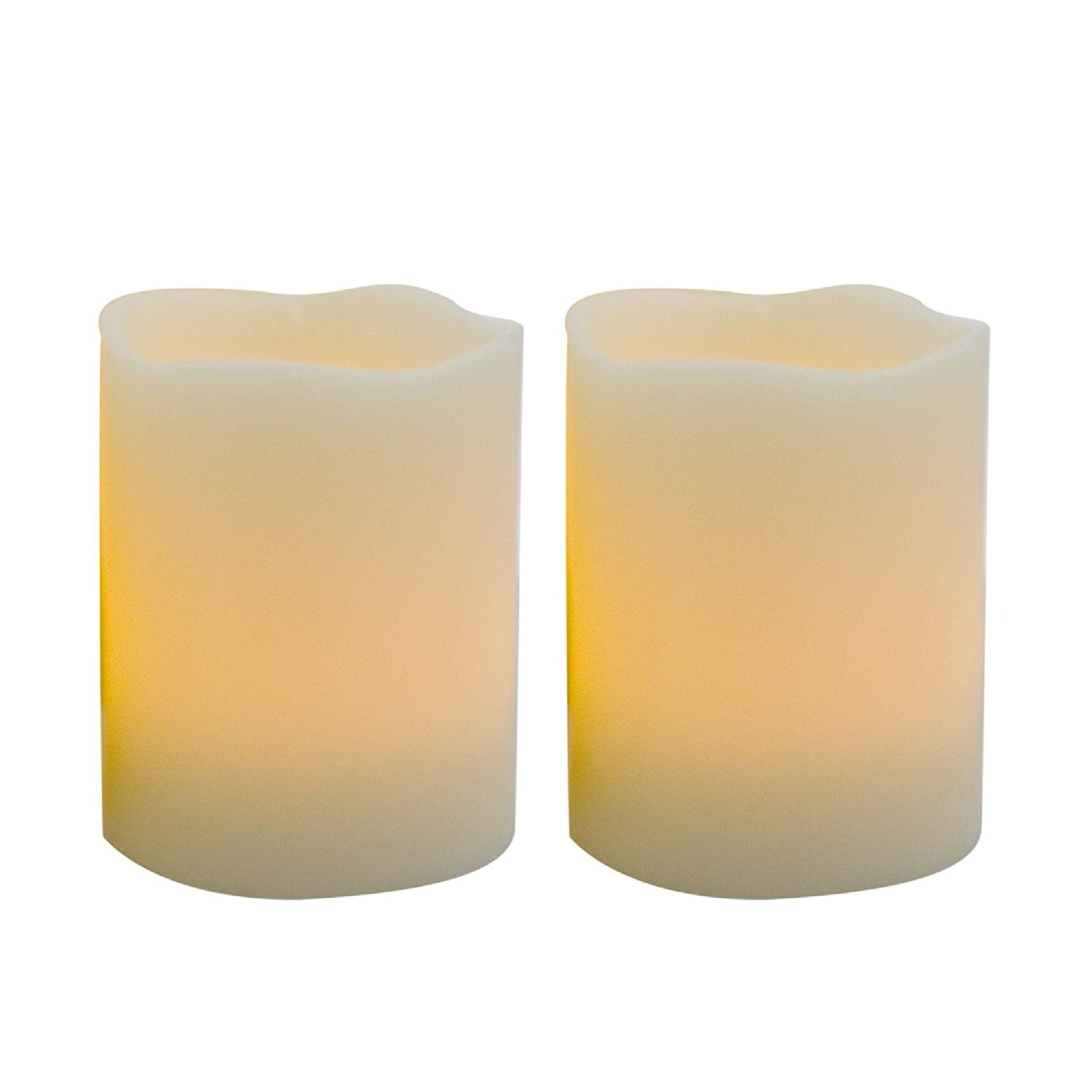 Candle Choice Set of 2 Real Wax Realistic Flickering Magic LED Candles ...