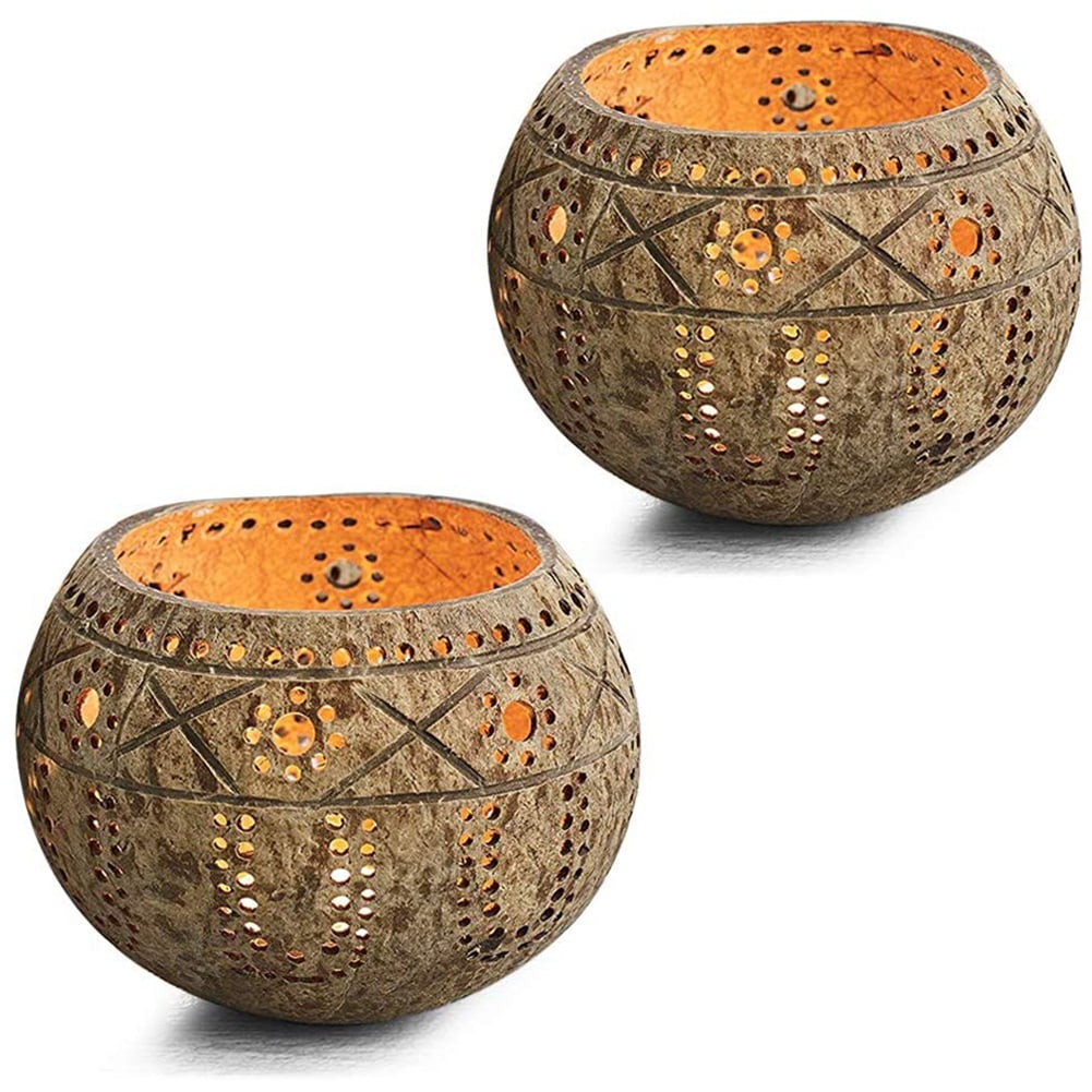 Candle Coconut Shell Bowl,Candle Holders,Handmade Holder for Tealight ...