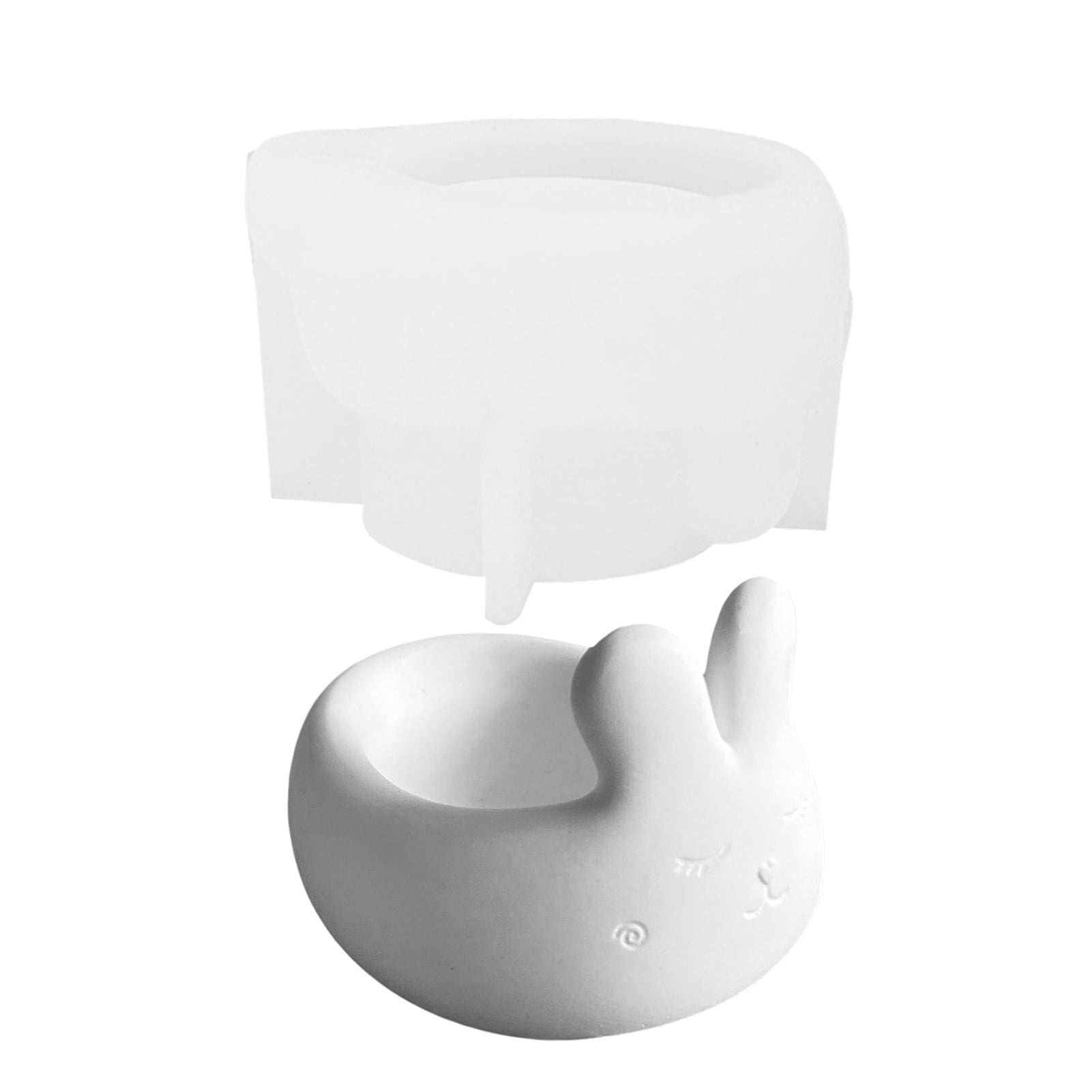 Candle Cup Silicone Mold, Rabbit Plaster Mould, Easter Mold, Easy ...