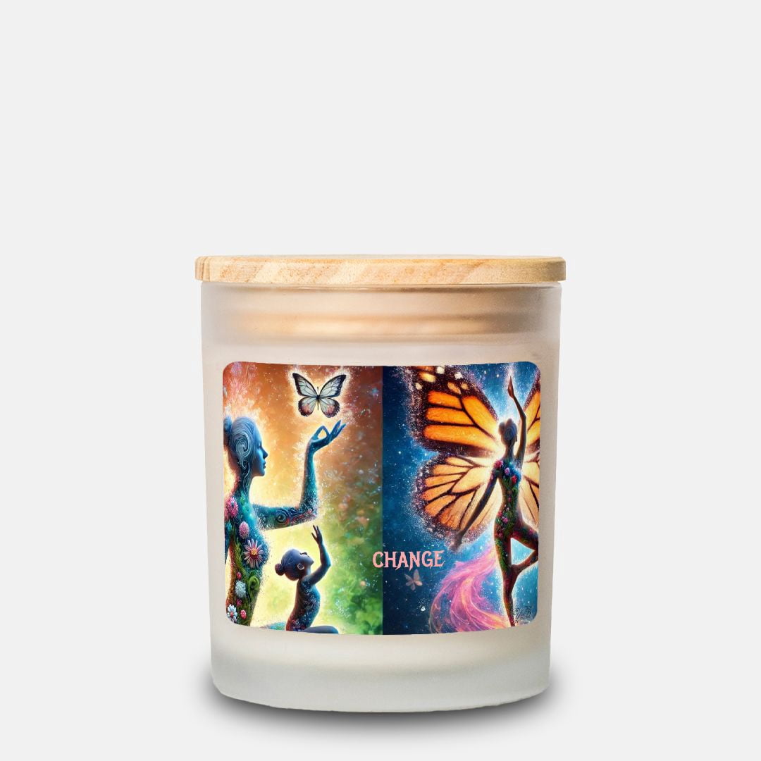 Candle Frosted Glass Hand Poured 11 oz Mother Daughter Change Designed ...