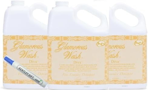 Candle Gallon Glam Wash Laundry Detergent, (Diva, 128 Fl Oz (Pack of 3 ...