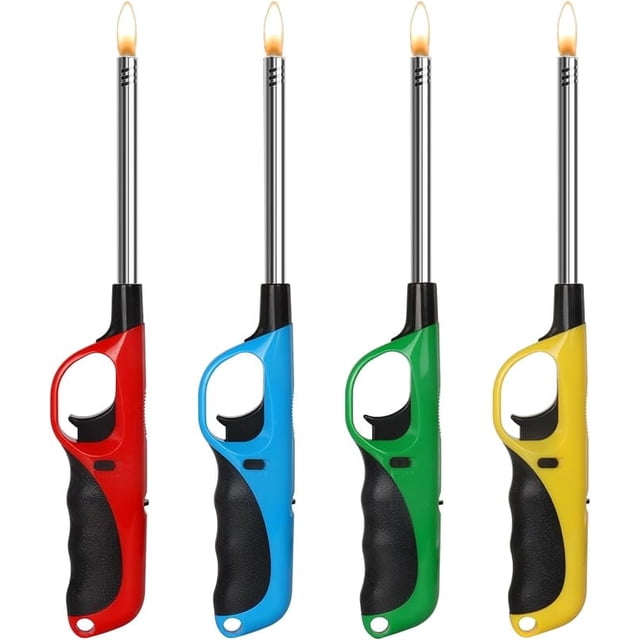 Candle Gas Lighter with Extended Long Wand Handy Refillable for Kitchen ...