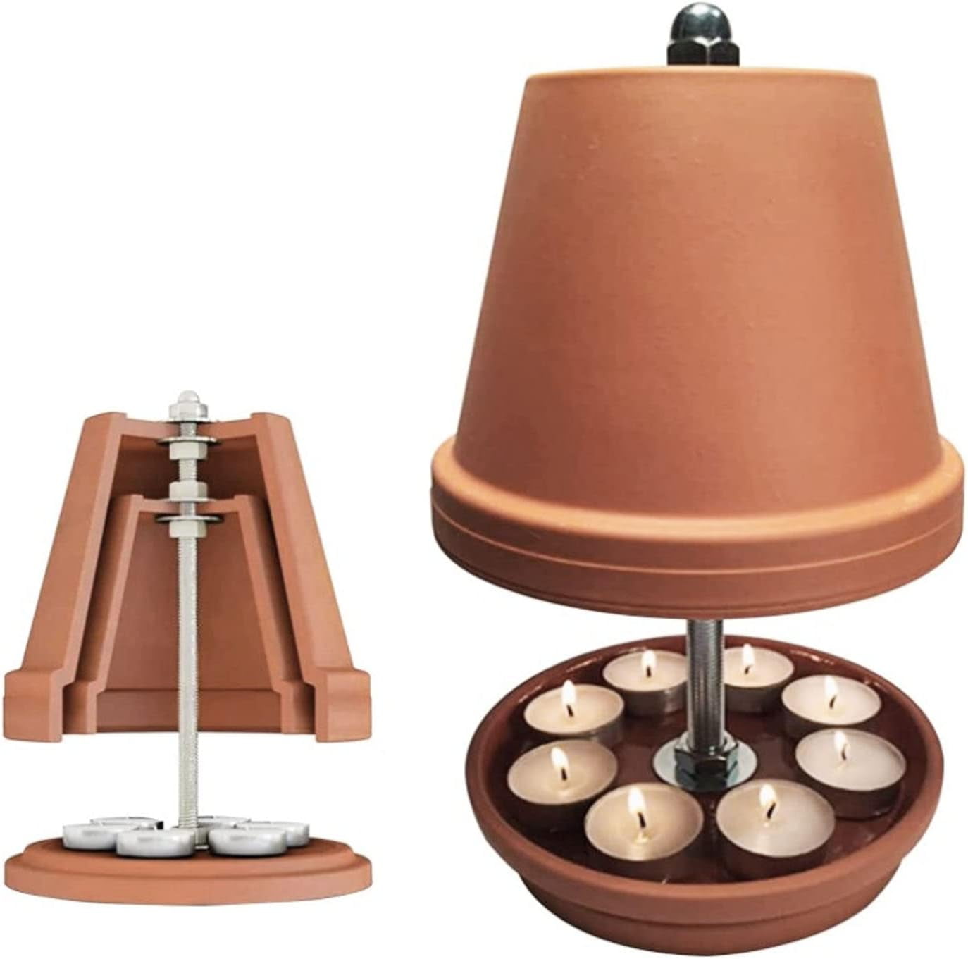 Loewten Candle Heater, Double Walled Ceramic Tealight Heat Source ...
