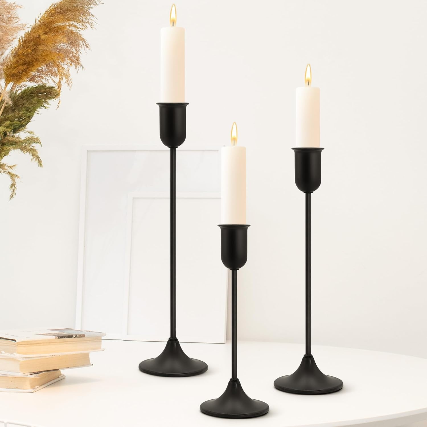 Candle Holder - 3 PCS Candlestick Holders - Vintage Candle Stick Holder ...