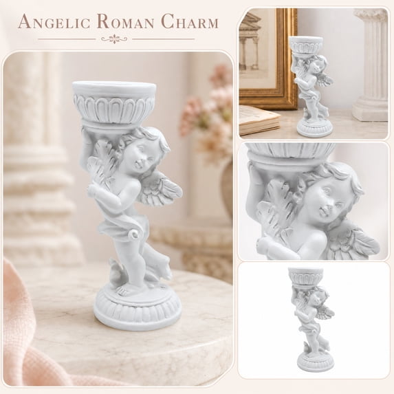 Candle Holder, Dining Table Decor Centerpiece, White Decor, Figurines ...