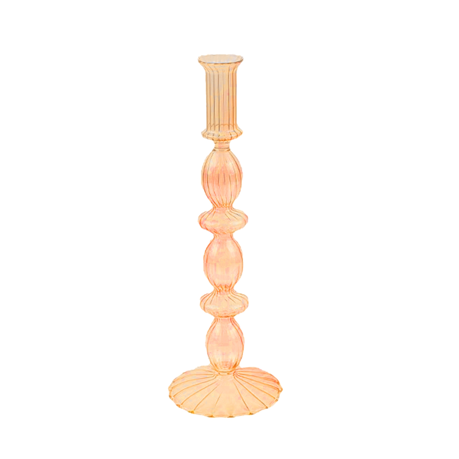 Candle Holder - Handmade Colored Vase Glass Candlestick for Wedding ...