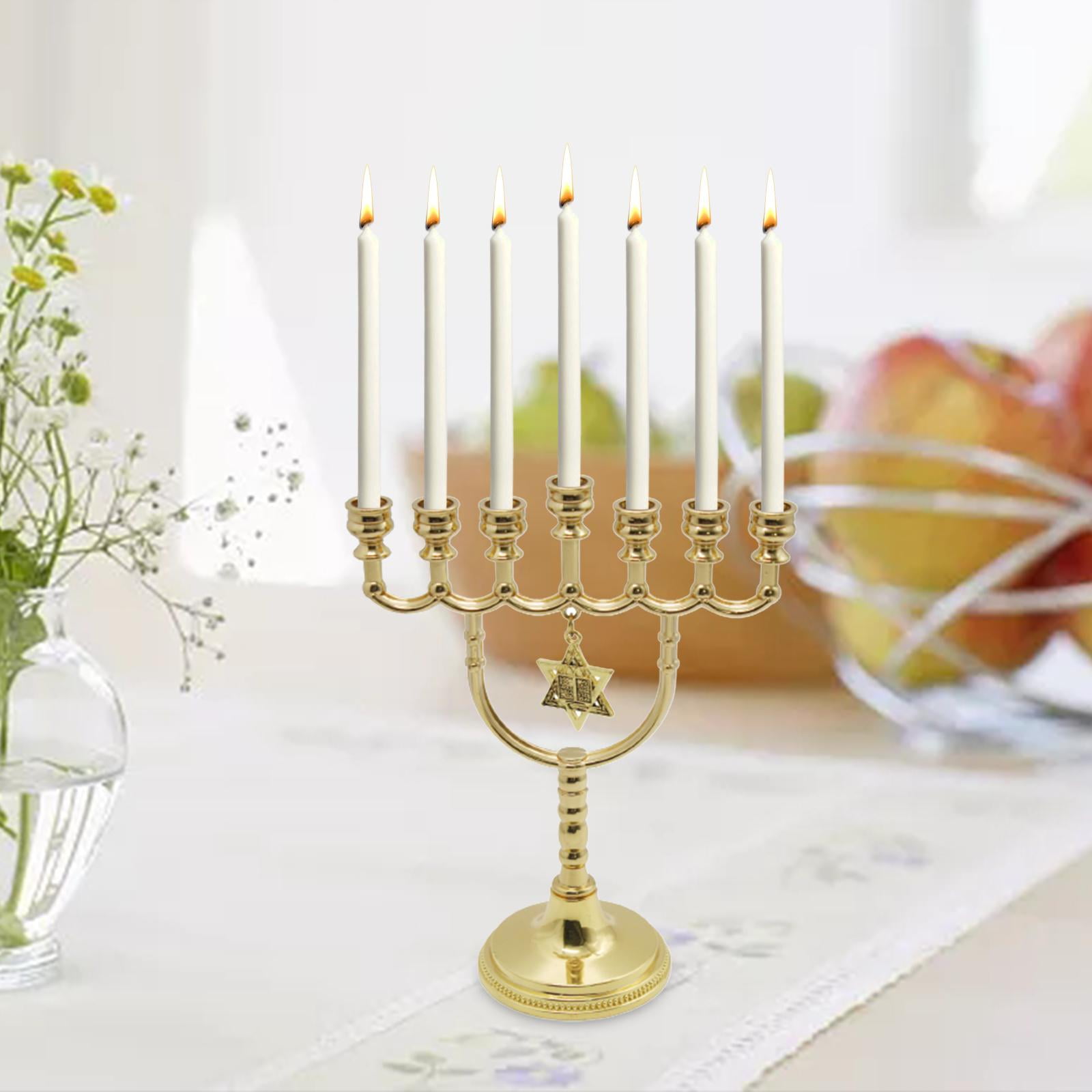Candle Holder Hanukkah Menorah Candelabrum Traditional Desktop ...