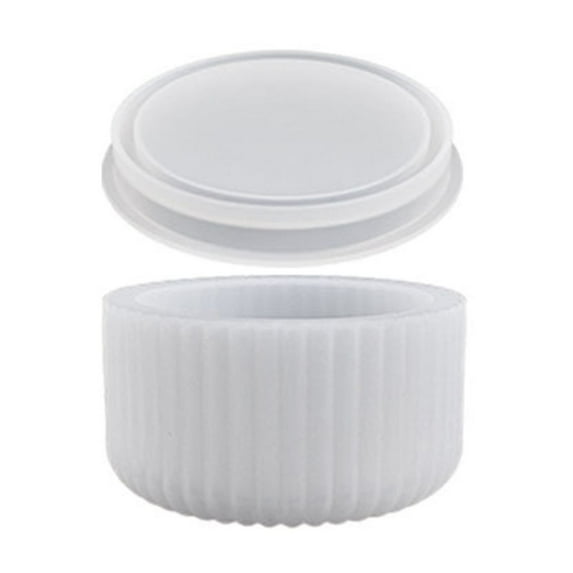 Candle Holder Mould Reusable Silicone Mold with Lid Candle Stand ...