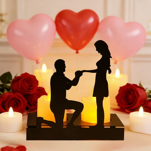 Candle Holder, Votive Stand, Metal Candlestick Ornament for Romantic ...