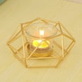 Candle Holder for Tabletop - Hexagonal Iron Pedestal, Aesthetic Upgrade ...