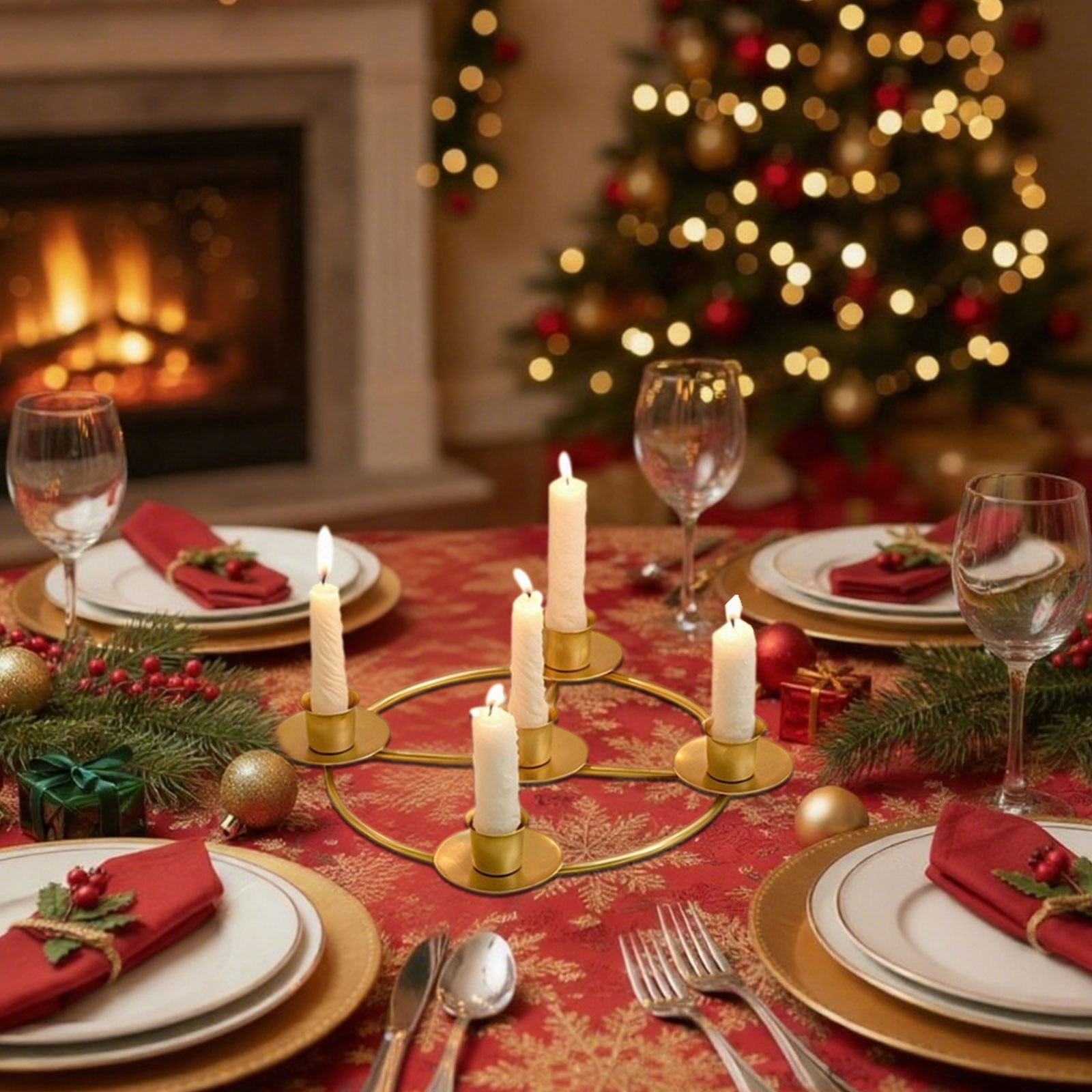 Candle Holders, Candelabra, 5 Head Bent Candle Holder For Table ...