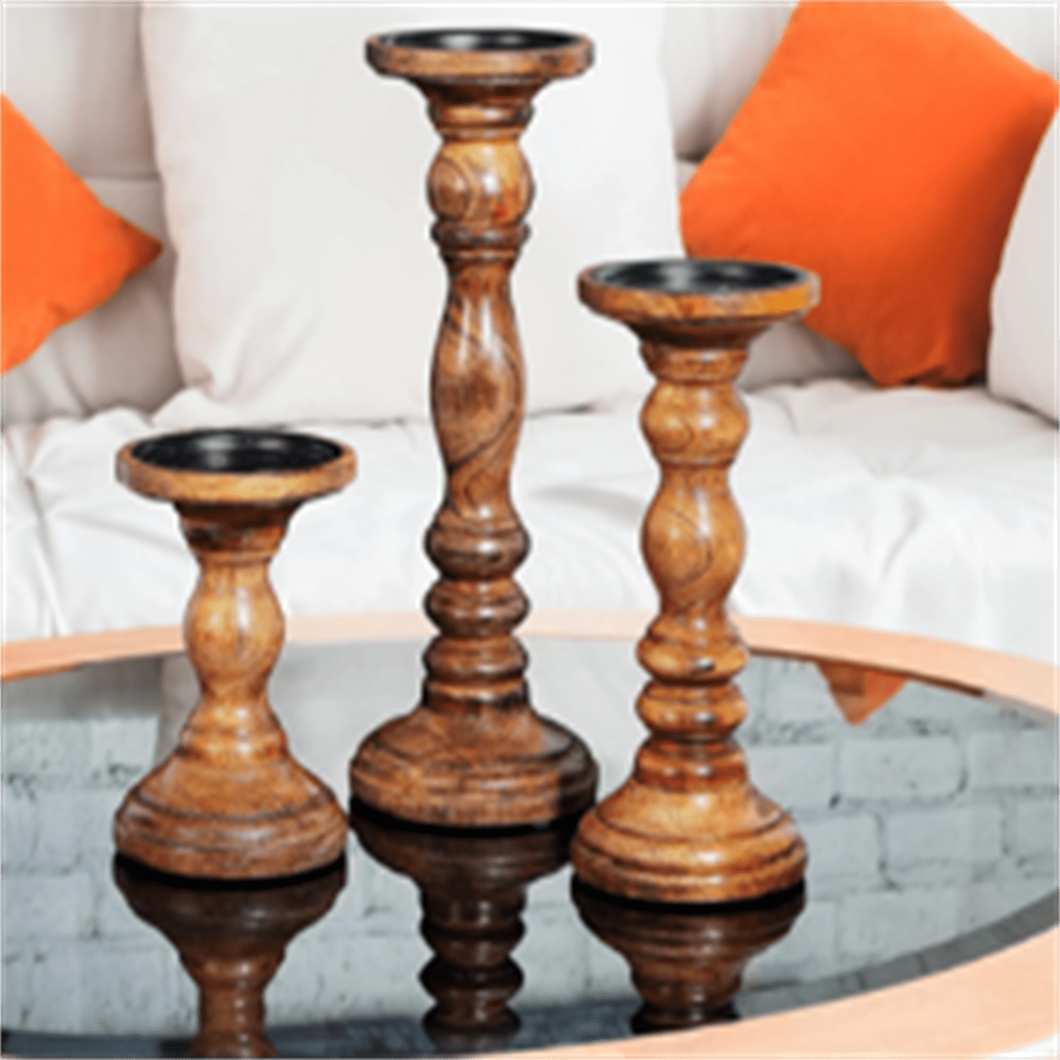 Candle Holders for Pillar Candles - Rustic Farmhouse Style Home Decor ...