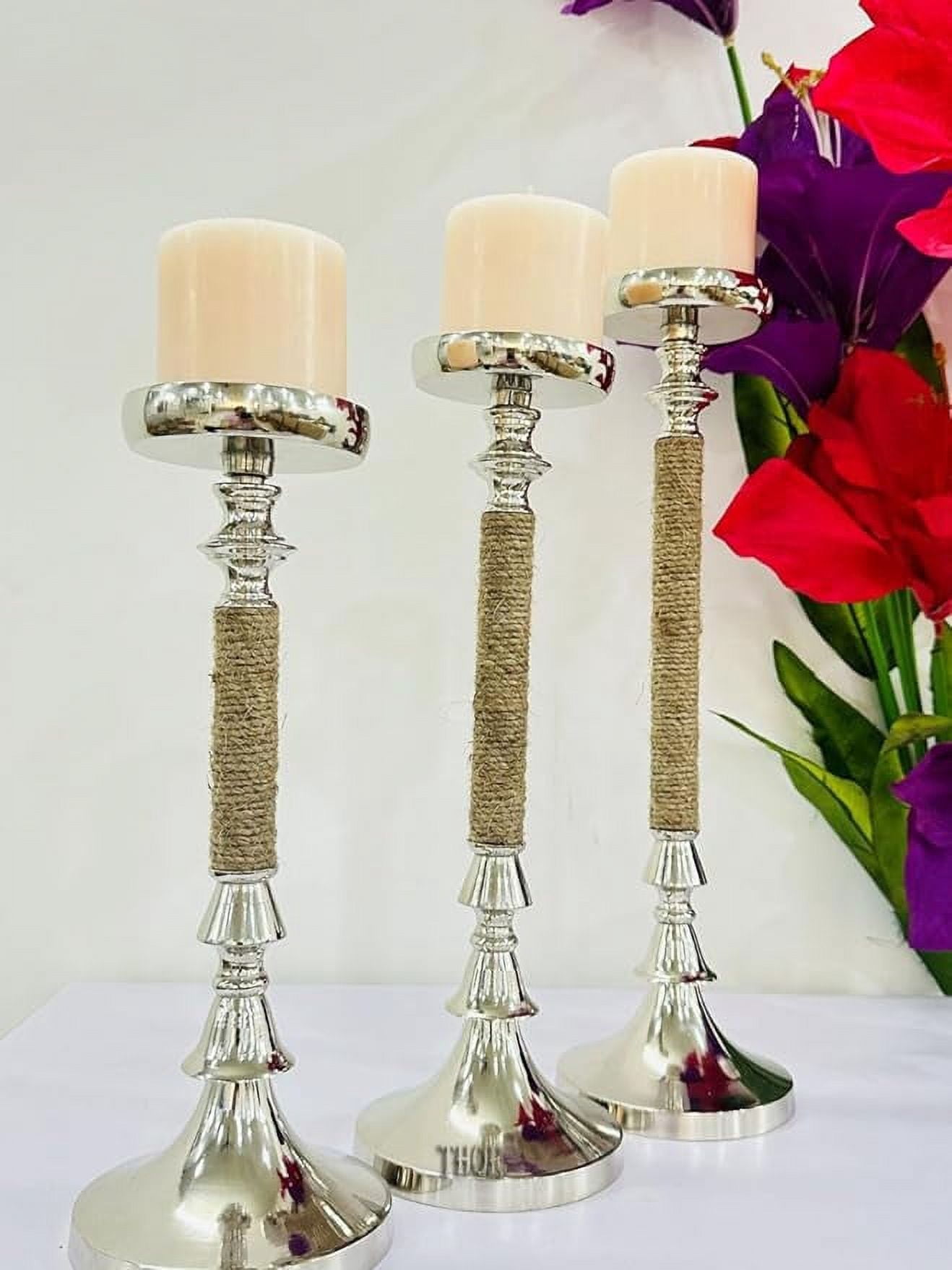 Candle Holders Set of 3 for Candles Holder, Candlestick Holder Set ...