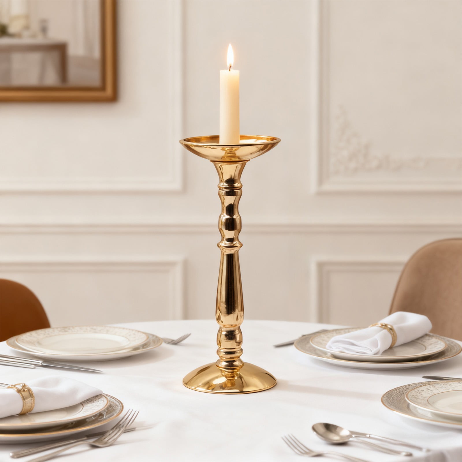 Candle Holders, Vintage Pedestal, Roman Column Style Iron Candle Stand ...