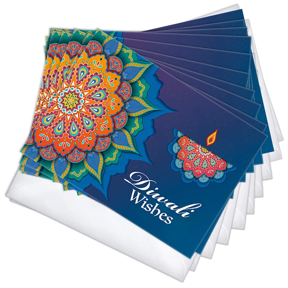 Candle Light Diwali Greeting Cards | 10 Pack Bulk Set (5x7) - Walmart.com
