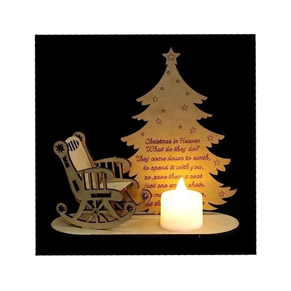 Candle Light Table Candles Wood Rocking Chair Tablescape Decor ...