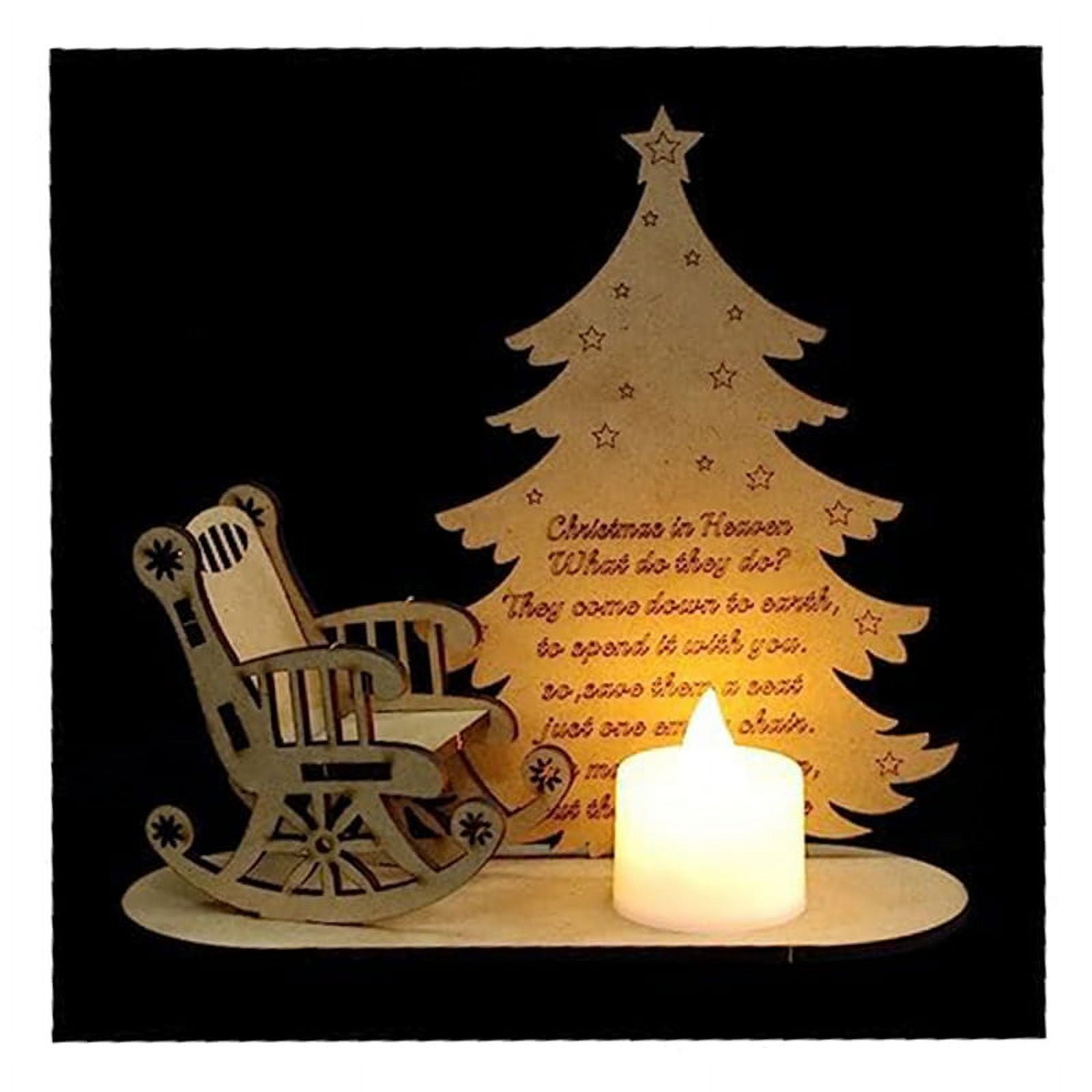 Candle Light Table Candles Wood Rocking Chair Tablescape Decor ...