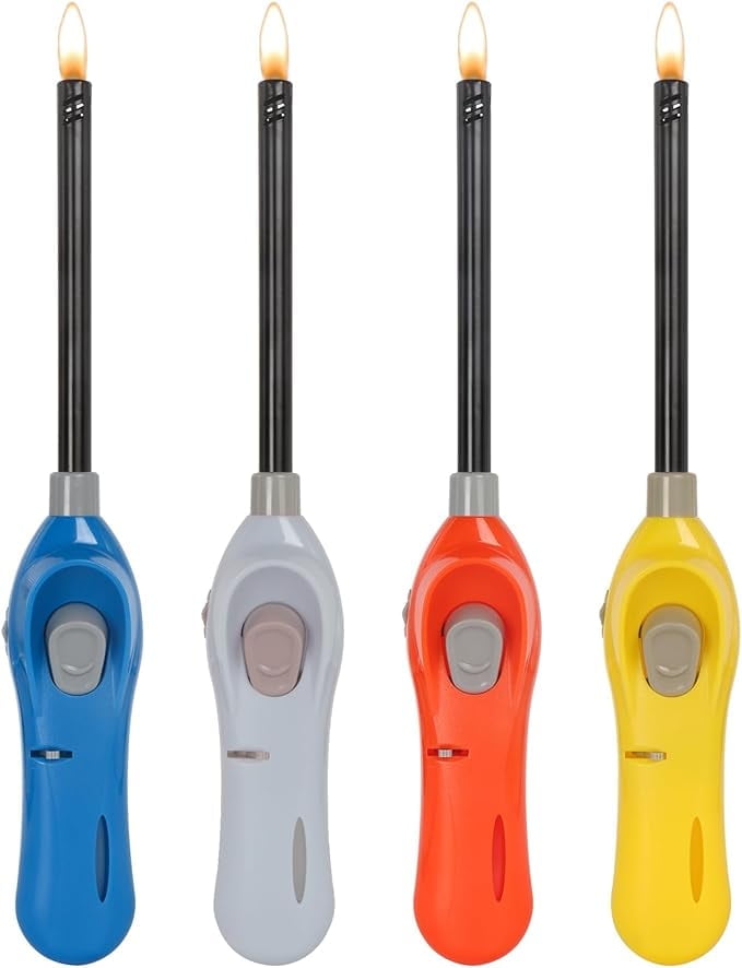 Candle Lighters Multipurpose Extended Long Gas Lighter Wand Refillable for Kitchen Fireplace ...