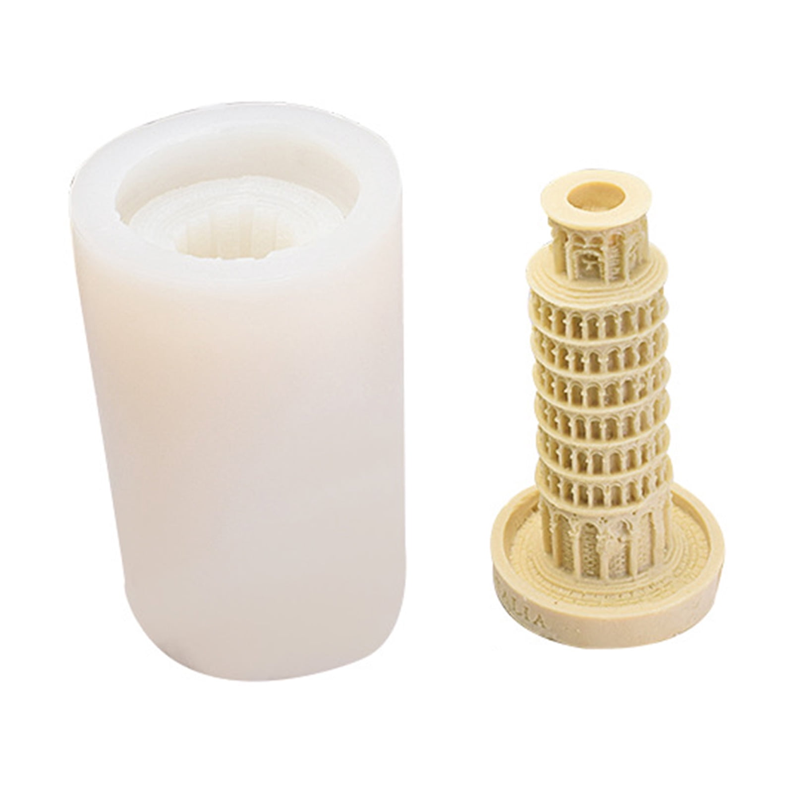 Candle Mold Epoxy Resin Silicone Mold Leaning-Tower of-Pisa Design Easy ...