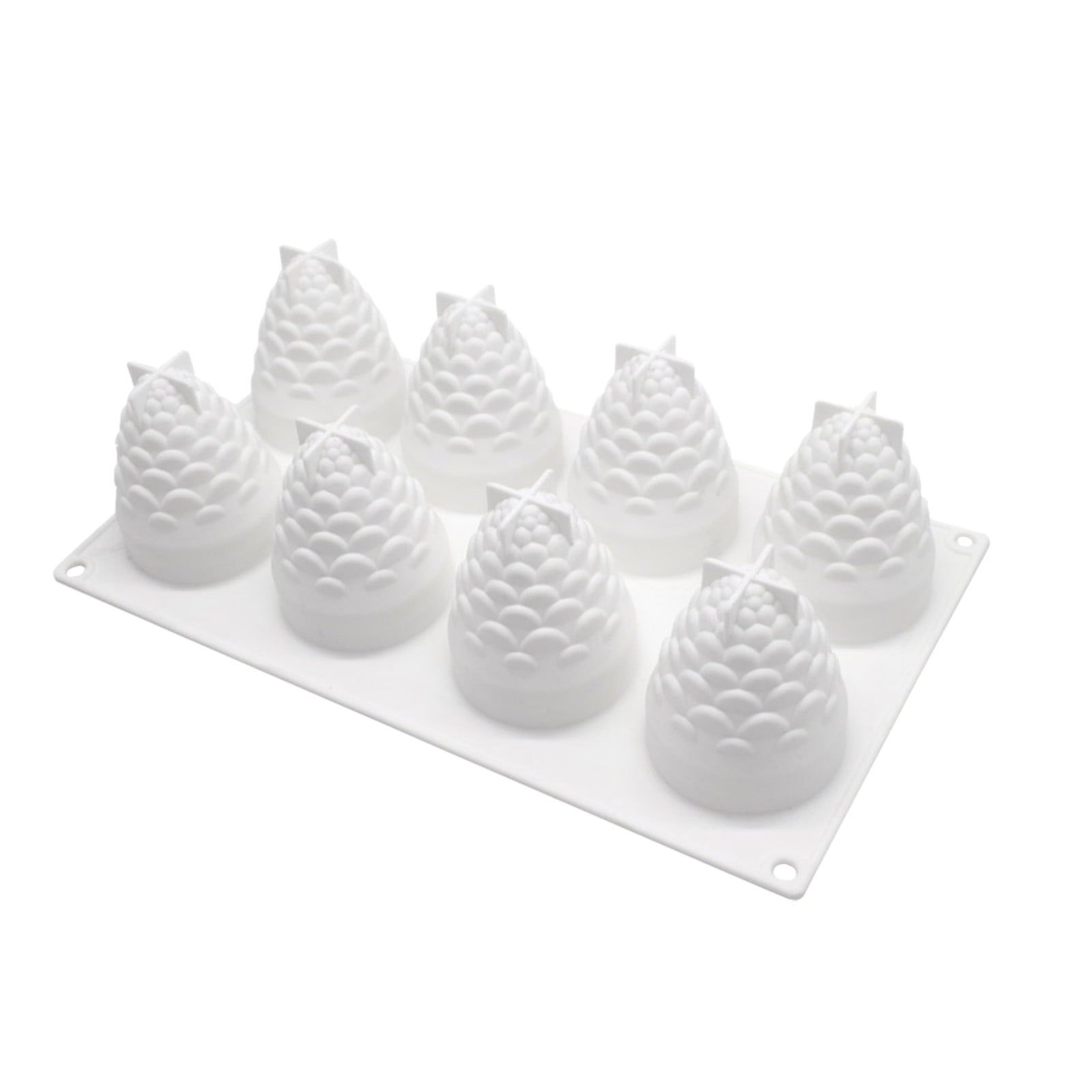 Candle Molds 8 Cake Pineapple Ice Cream Jelly Pudding Candle DIY Baking ...