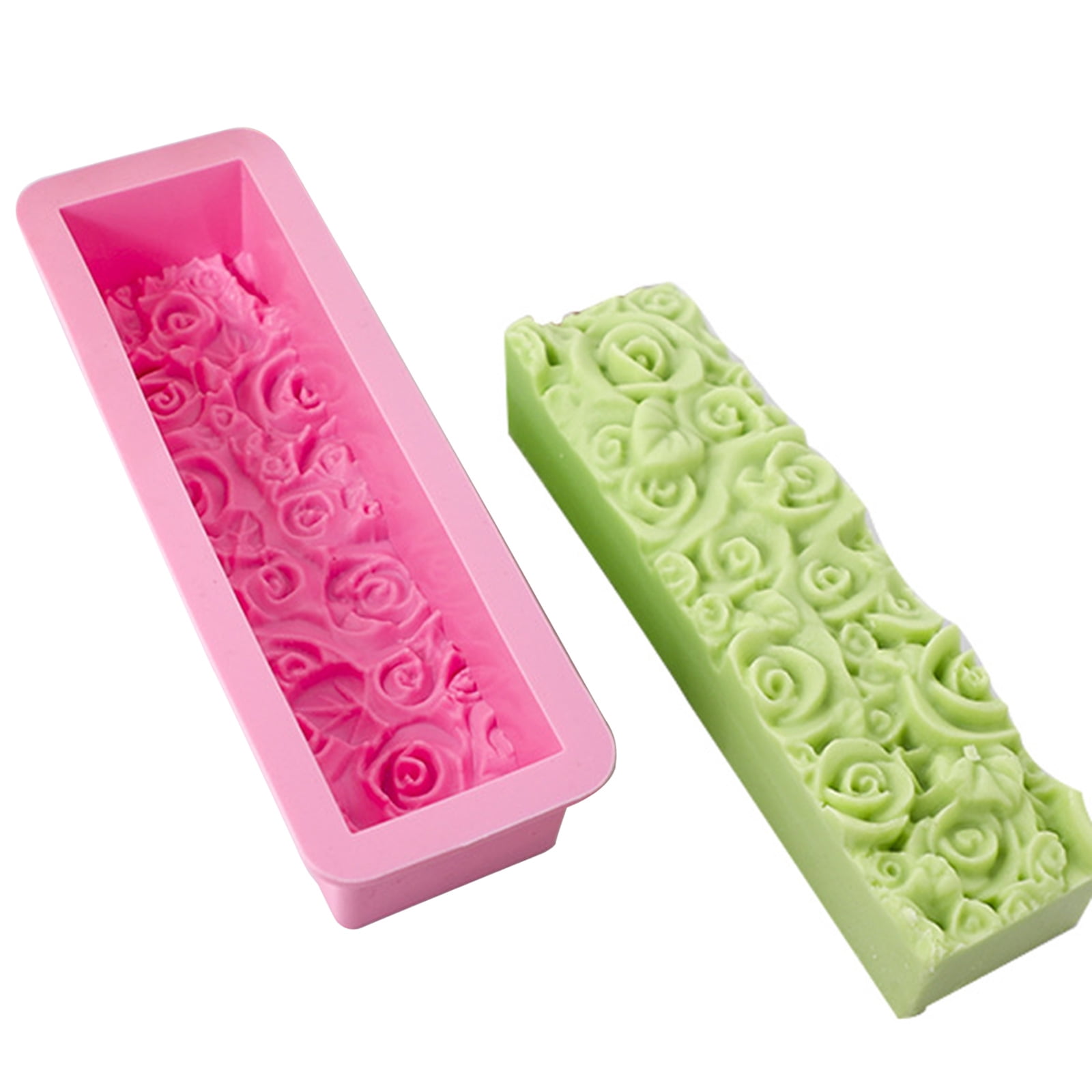 Candle Plaster Resin Silicone Mould DIY Crafts Mold Cuboid Rose Flower ...