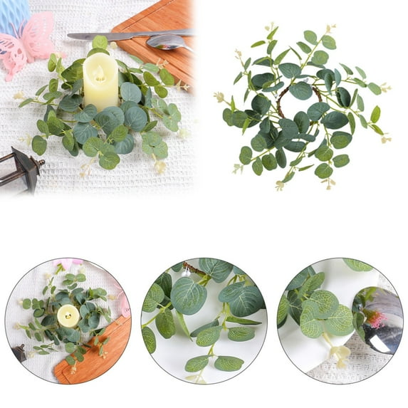 Candle Ring Decorative Candle Wreaths Easter Wreaths Floral Candle ...