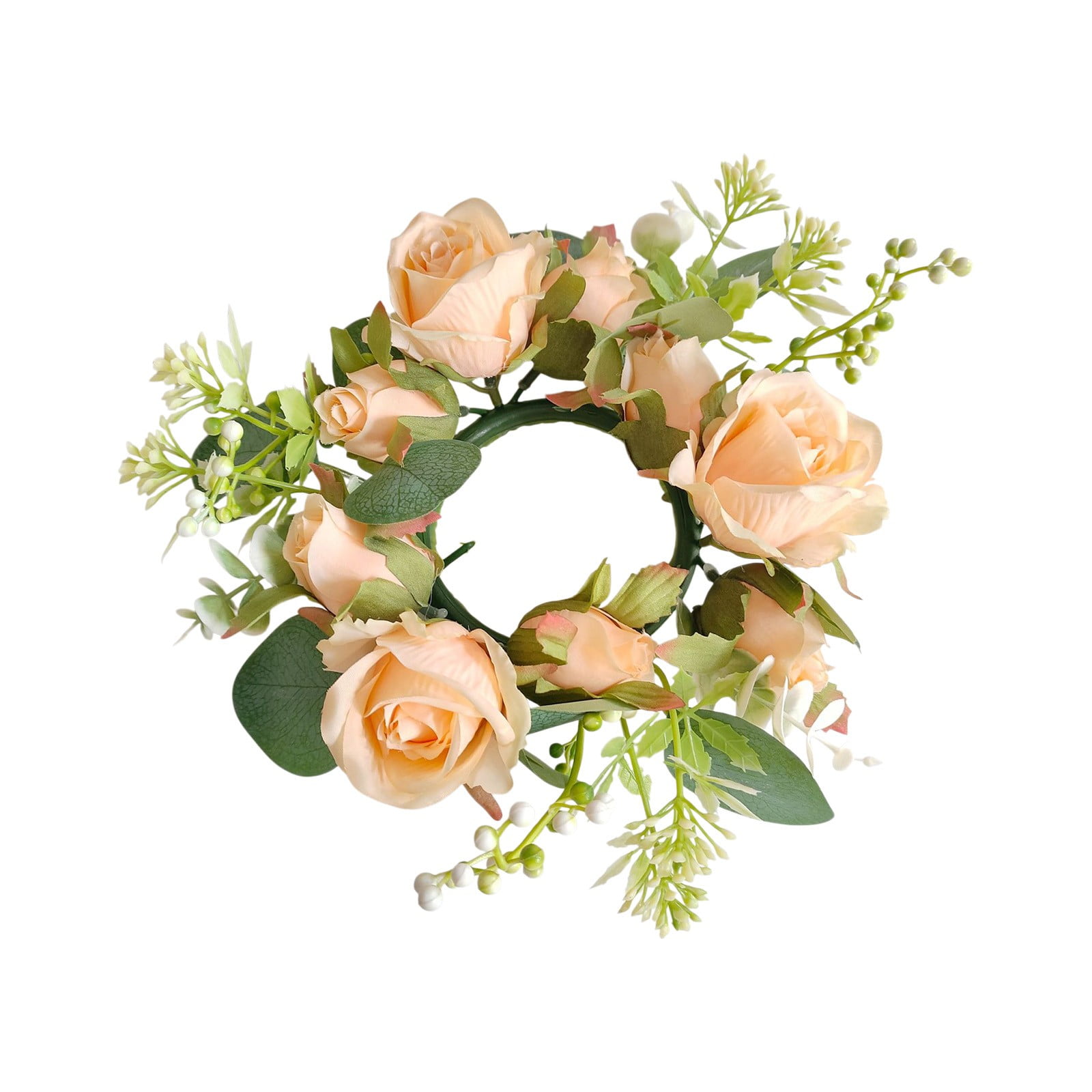 Candle Rings Wreaths,Artificial Hydrangea Wreath Candles Wreaths for ...
