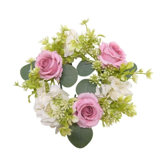 Candle Rings Wreaths, Artificial Hydrangea Wreath Candles Wreaths for ...