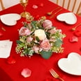 Candle Rings Wreaths - Artificial Rose Candle Holder for Wedding ...
