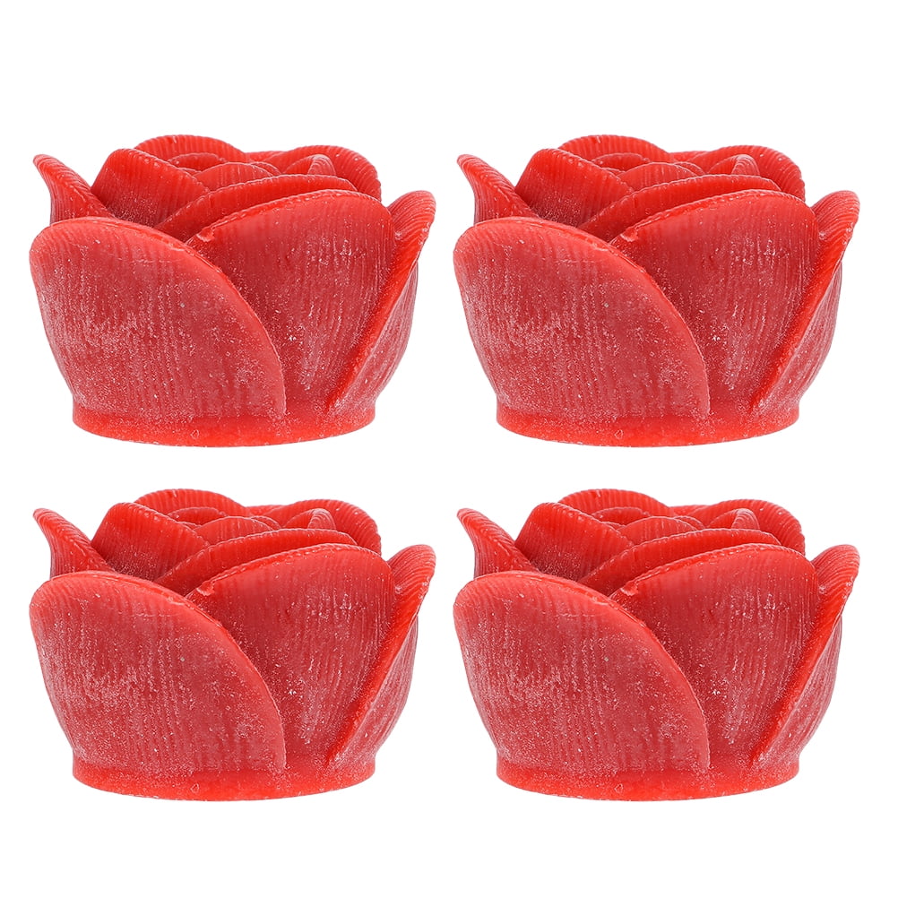 Candle Rose Light Lamp Led Flower Tea Valentine Lights Candles Red ...