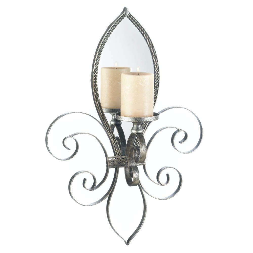 Decorative Candle Sconces, Mirrored Indoor Modern Sconces Wall Decor ...