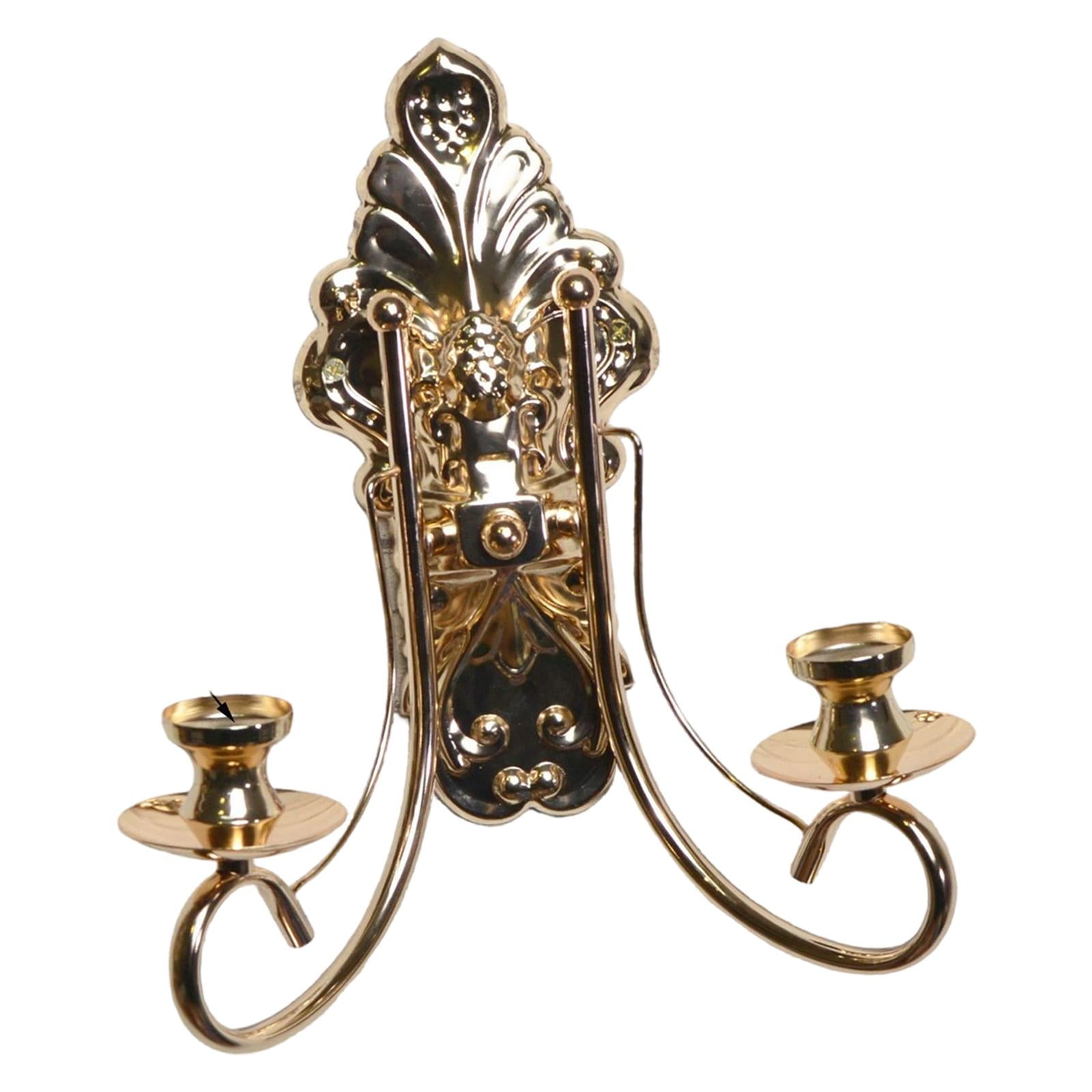 Candle Sconces Wall Mount Metal Rustic Iron Construction for Living ...