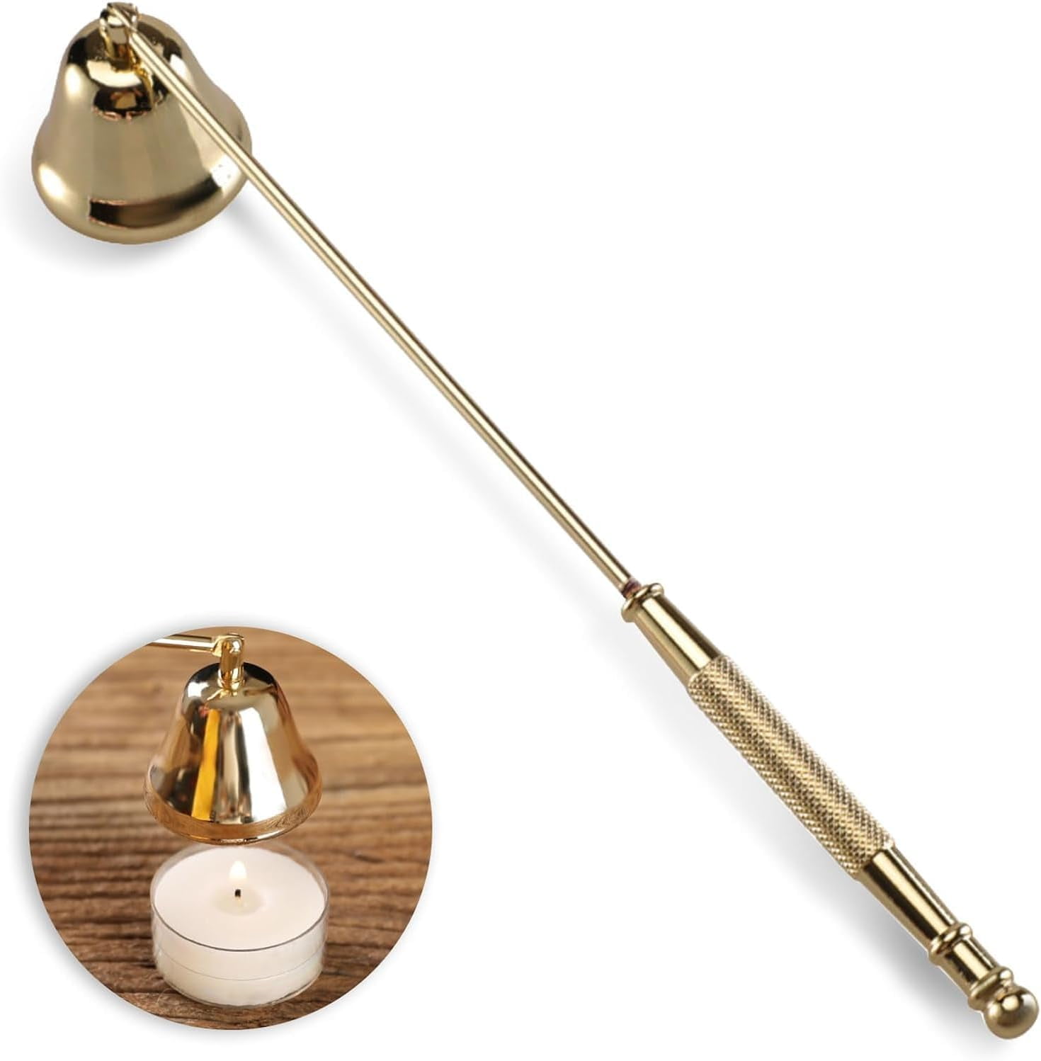 Candle Snuffer Extinguisher with Long Handle, Stainless Steel Wick ...