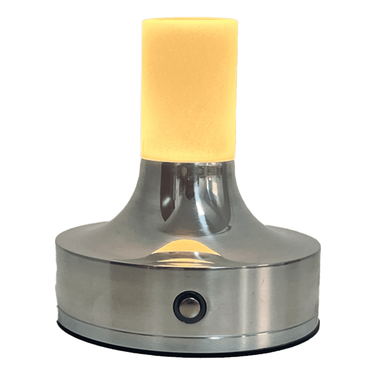 Candle Table Lamp for Bedroom Rechargeable Wireless Touch Lamp Silver ...