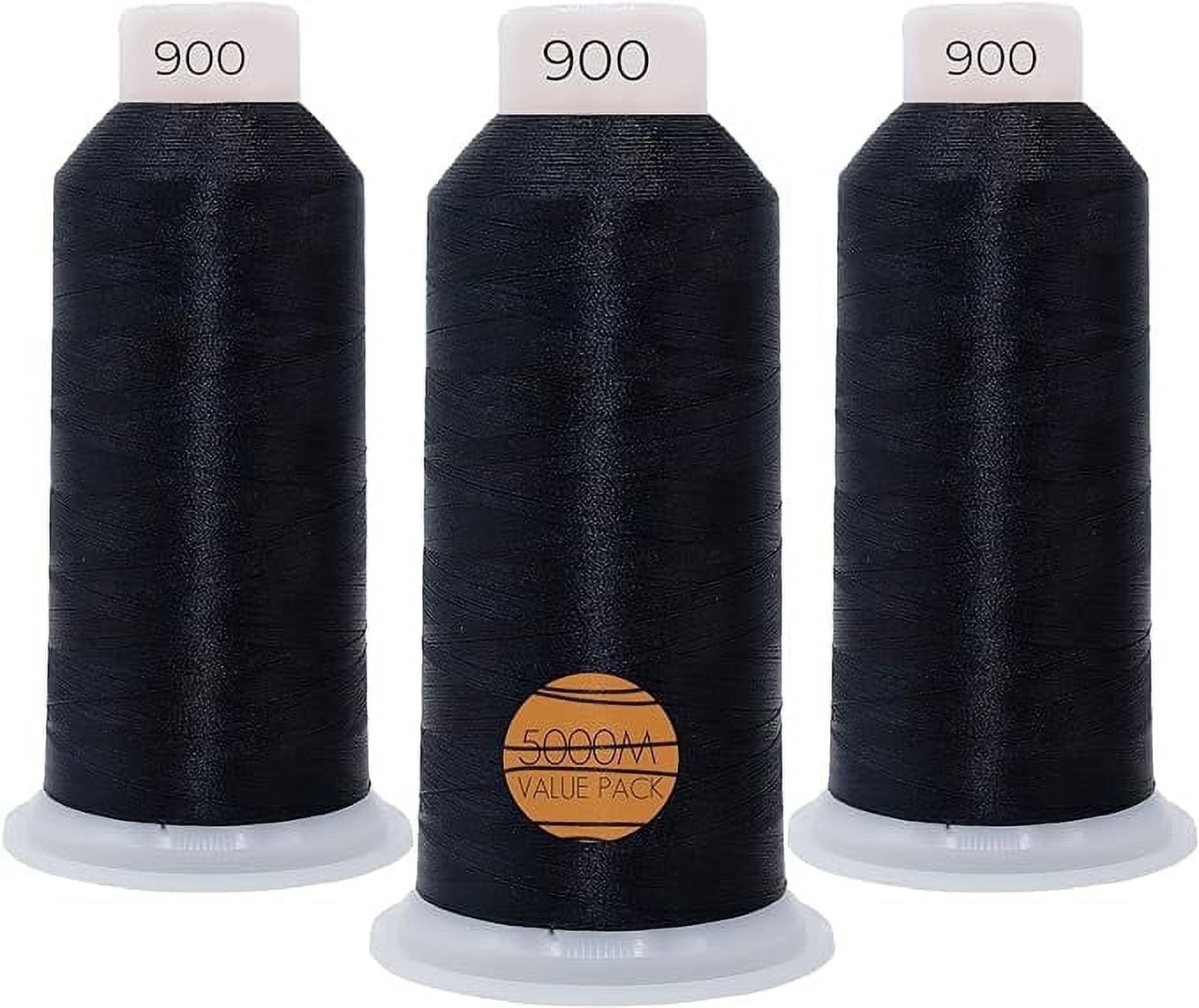 Candle Threads Black, 100% Polyester, Machine Embroidery Sewing Thread ...