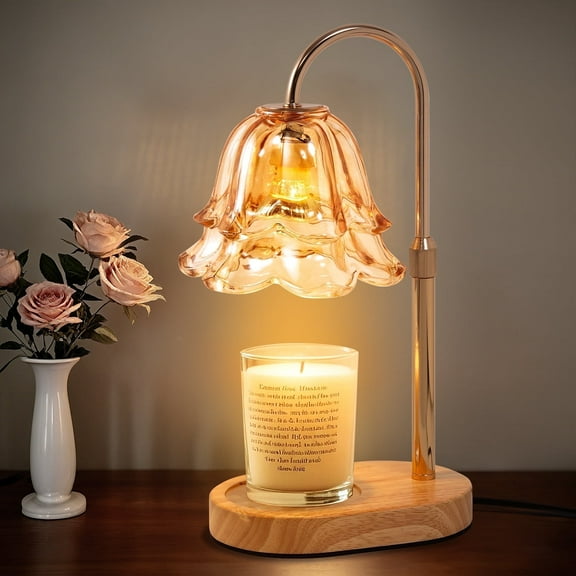 Candle Warmer Lamp with Timer & Dimmer, Height Adjustable Electric Wax ...