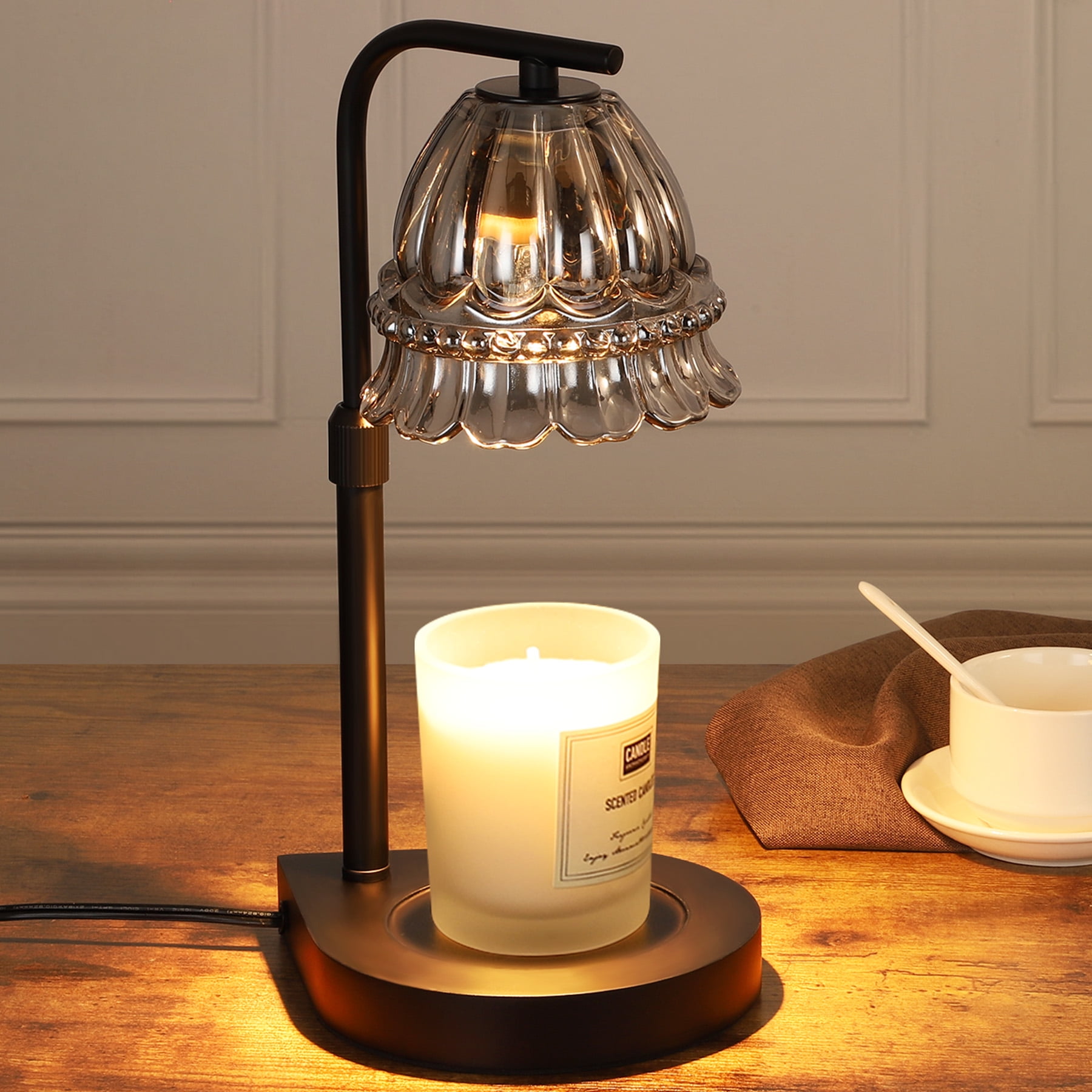 Electric Candle Warmer Lamp with Dimmable Timer & Adjustable Height ...
