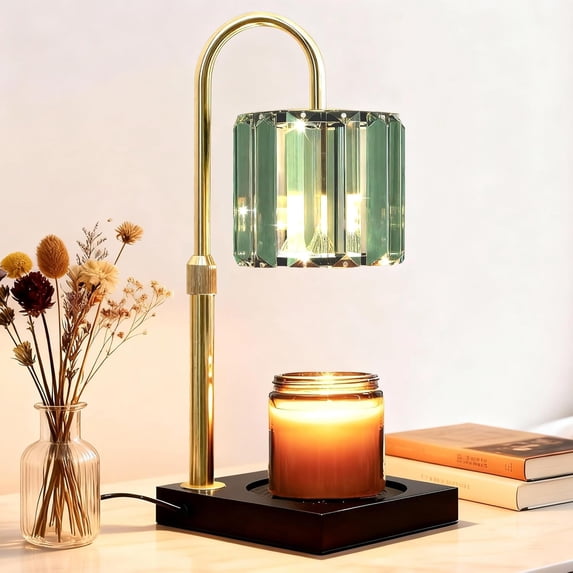 Candle Warmer Lamp Green with Timer, Dimmable Electric Candle Wamer ...